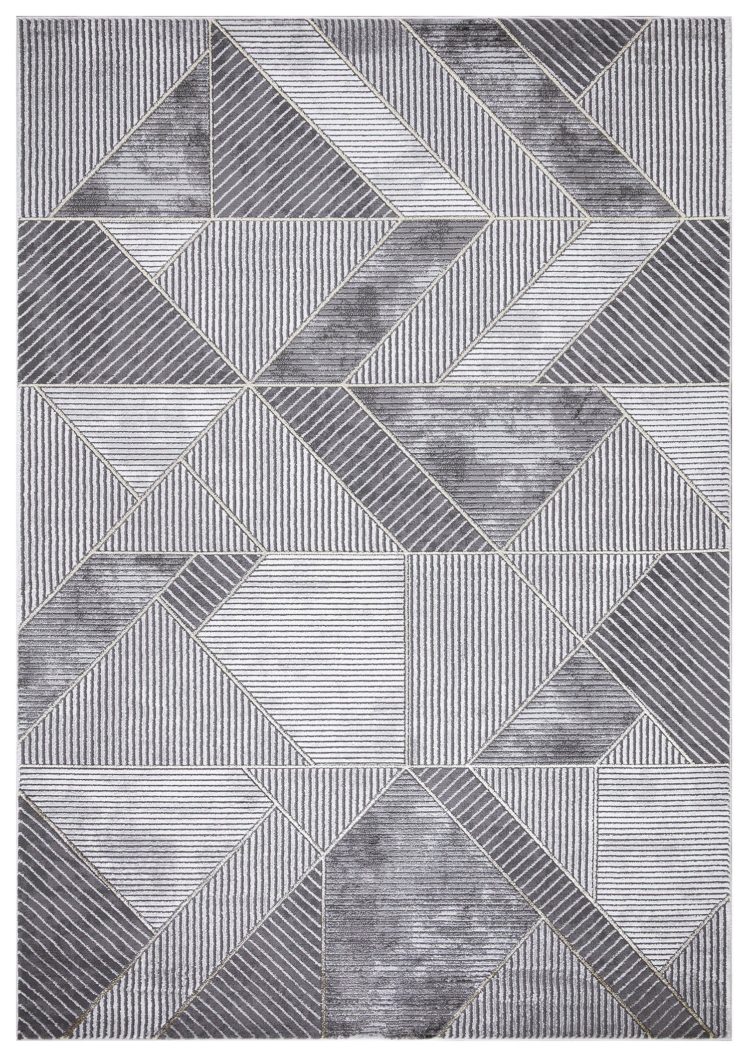 George Oliver Caedance Forsee Gray Geometric No Distressing Gray | Wayfair