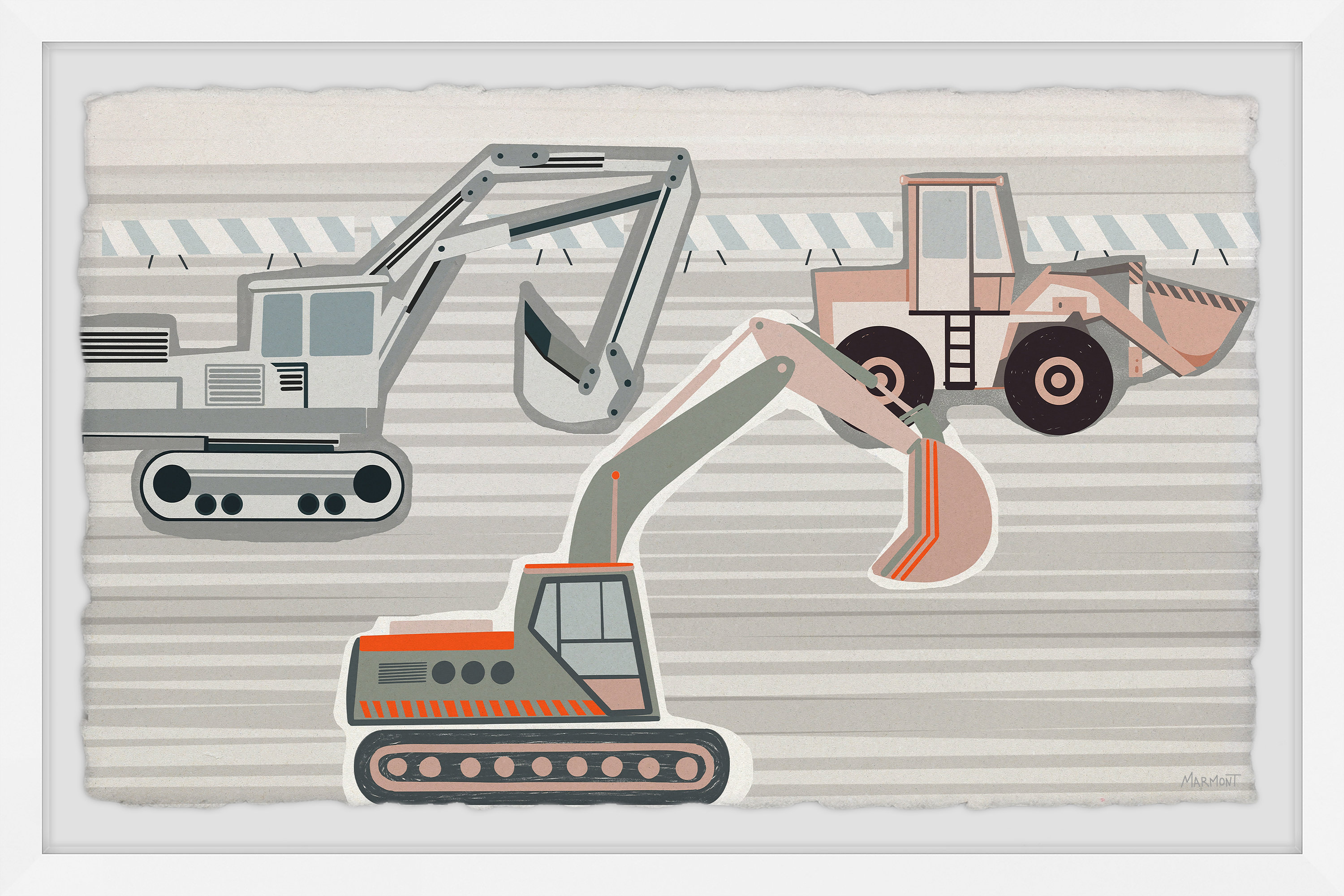 Isabelle & Max™ Brafford Truck Loaders Framed Print | Wayfair