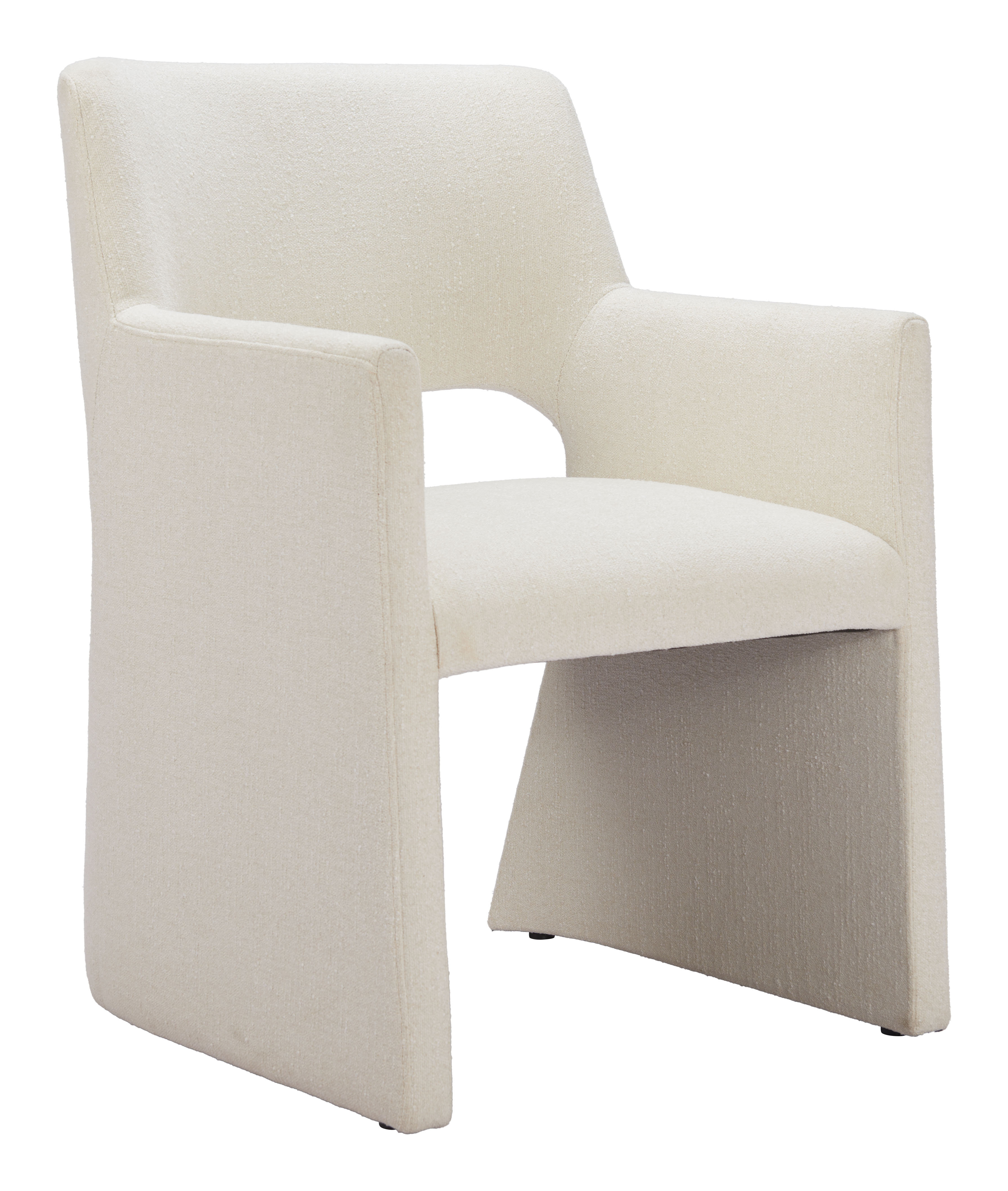 Zuo Hospitality Minet Polyester Low Back Arm Chair Dining Chair | Wayfair