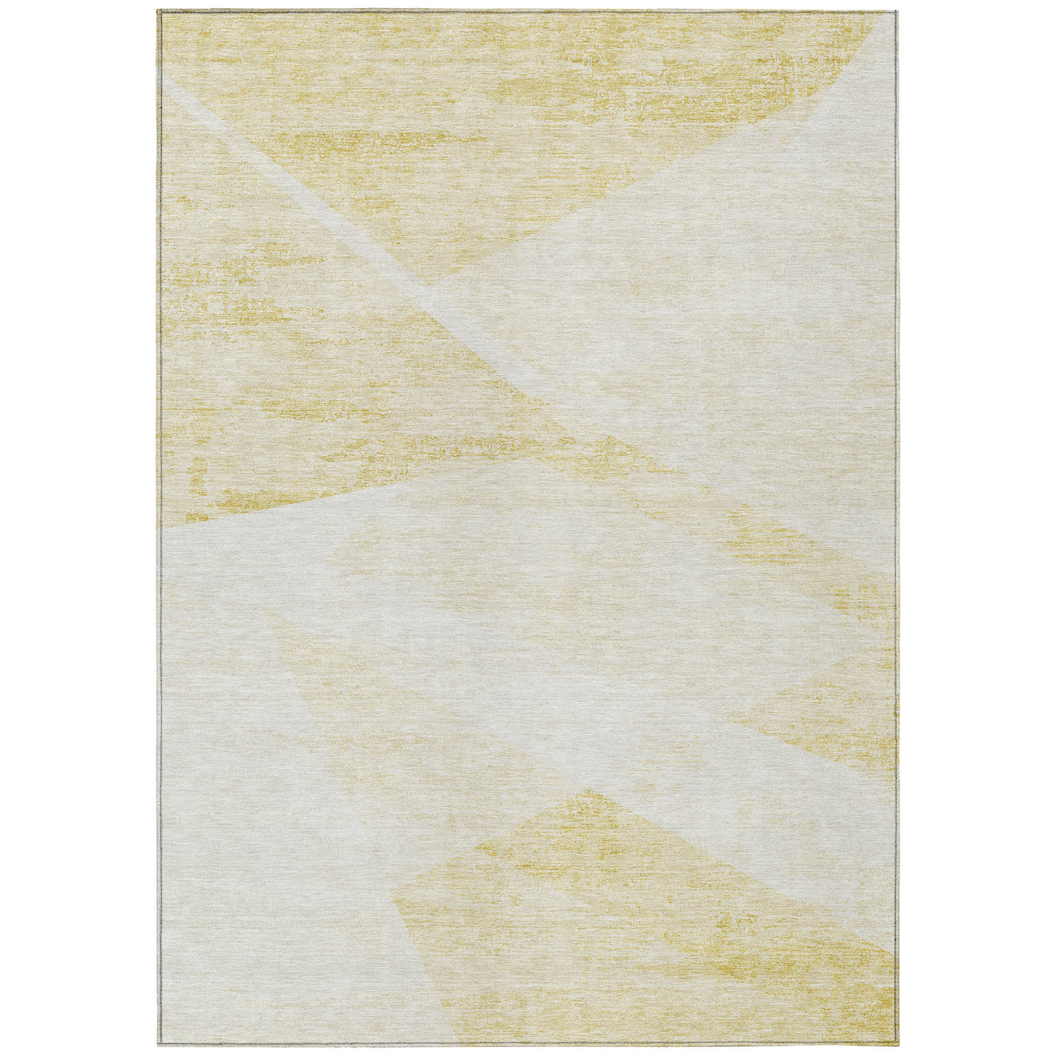HomeRoots 3' X 5' Beige Abstract Washable Indoor Outdoor Area Rug | Wayfair