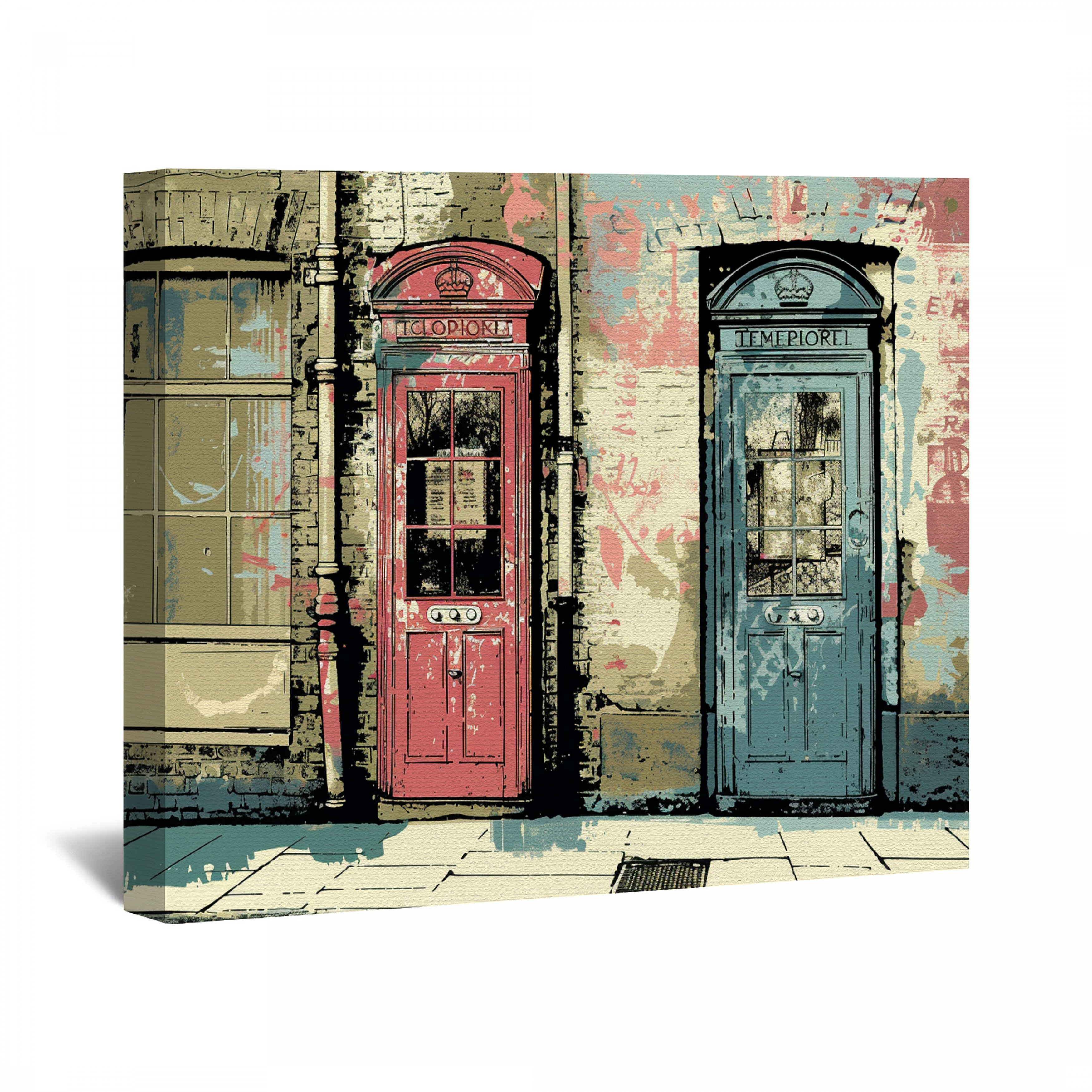 Alcott Hill® Telephone Booths Canvas Wrap - Architecture Wall Decor ...
