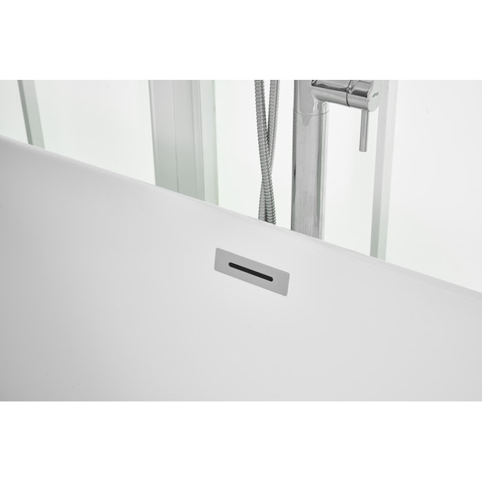 Ebern Designs Jakeil 71'' x 31.4'' Freestanding Soaking Acrylic Bathtub ...