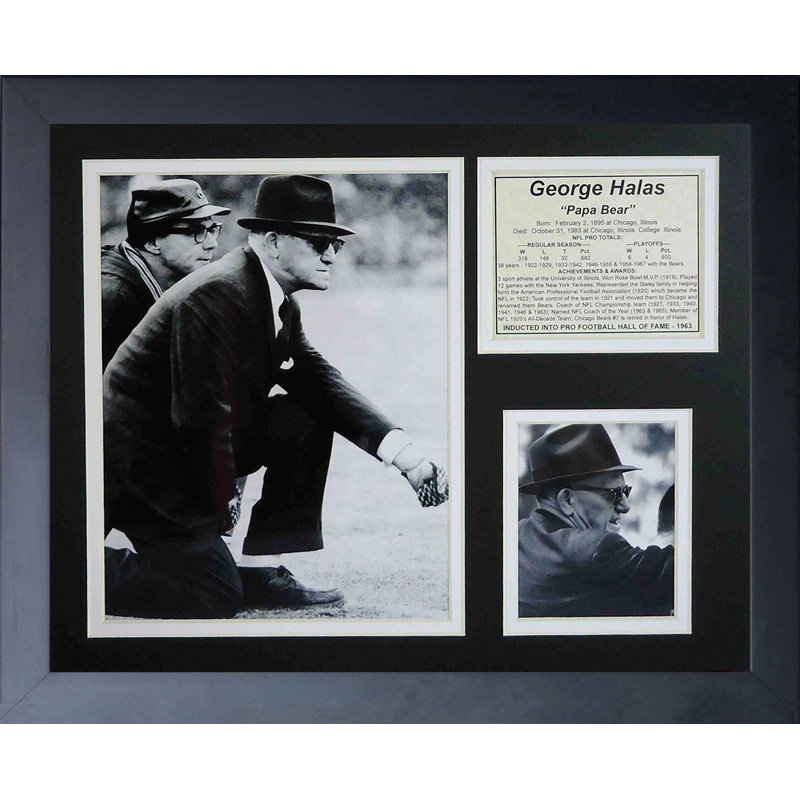 Legends Never Die Chicago Bears George Halas Framed Memorabili | Wayfair