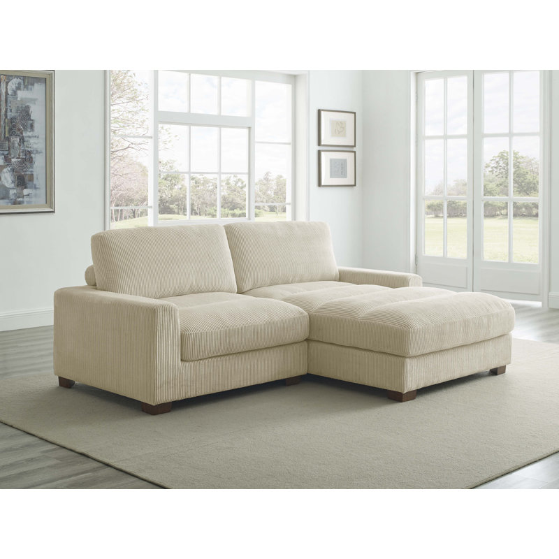 Wade Logan Cindyann 90" Wide Right Hand Facing Sofa & Chaise & Reviews ...