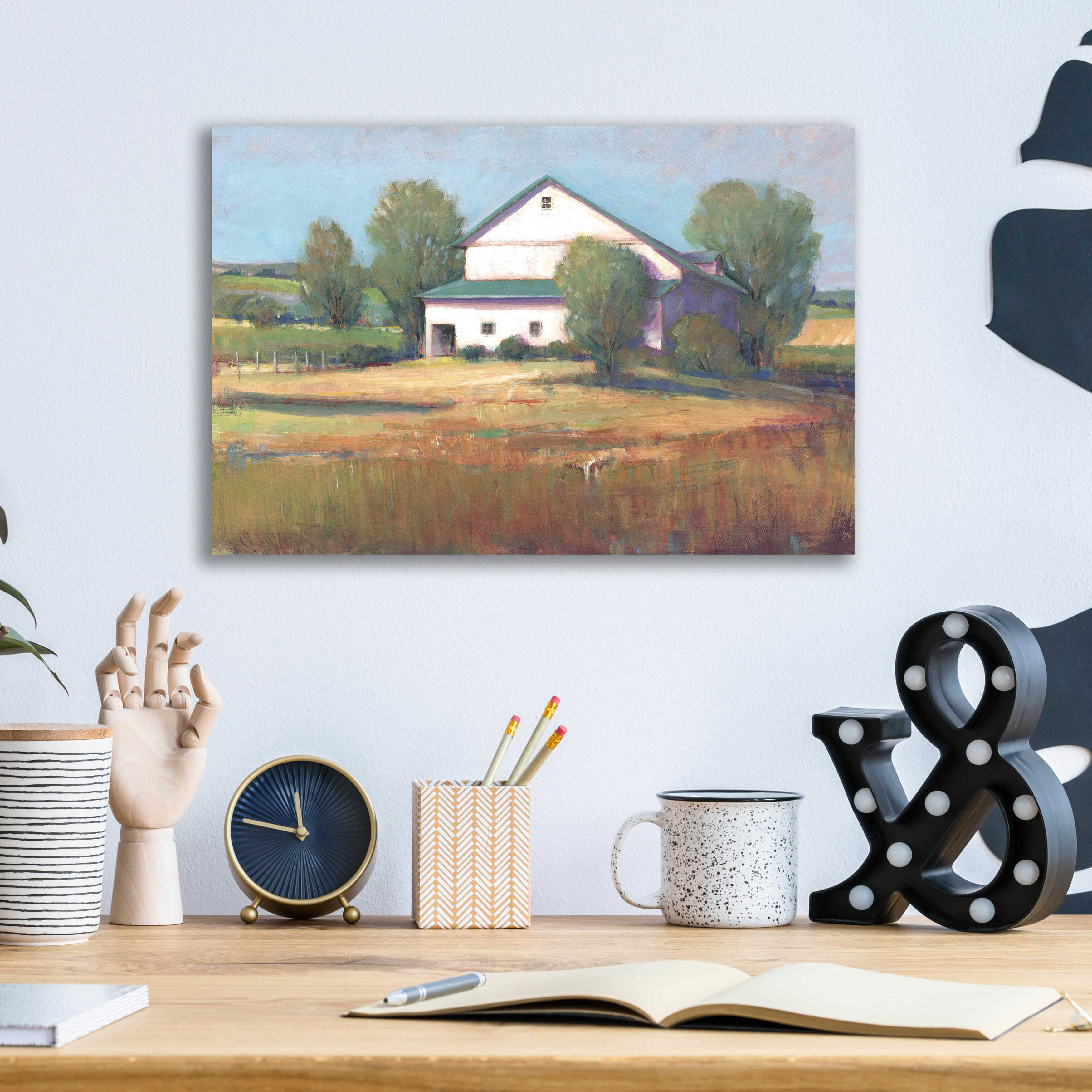 August Grove® «Country Barn II» par Tim O'Toole, art mural en verre ...