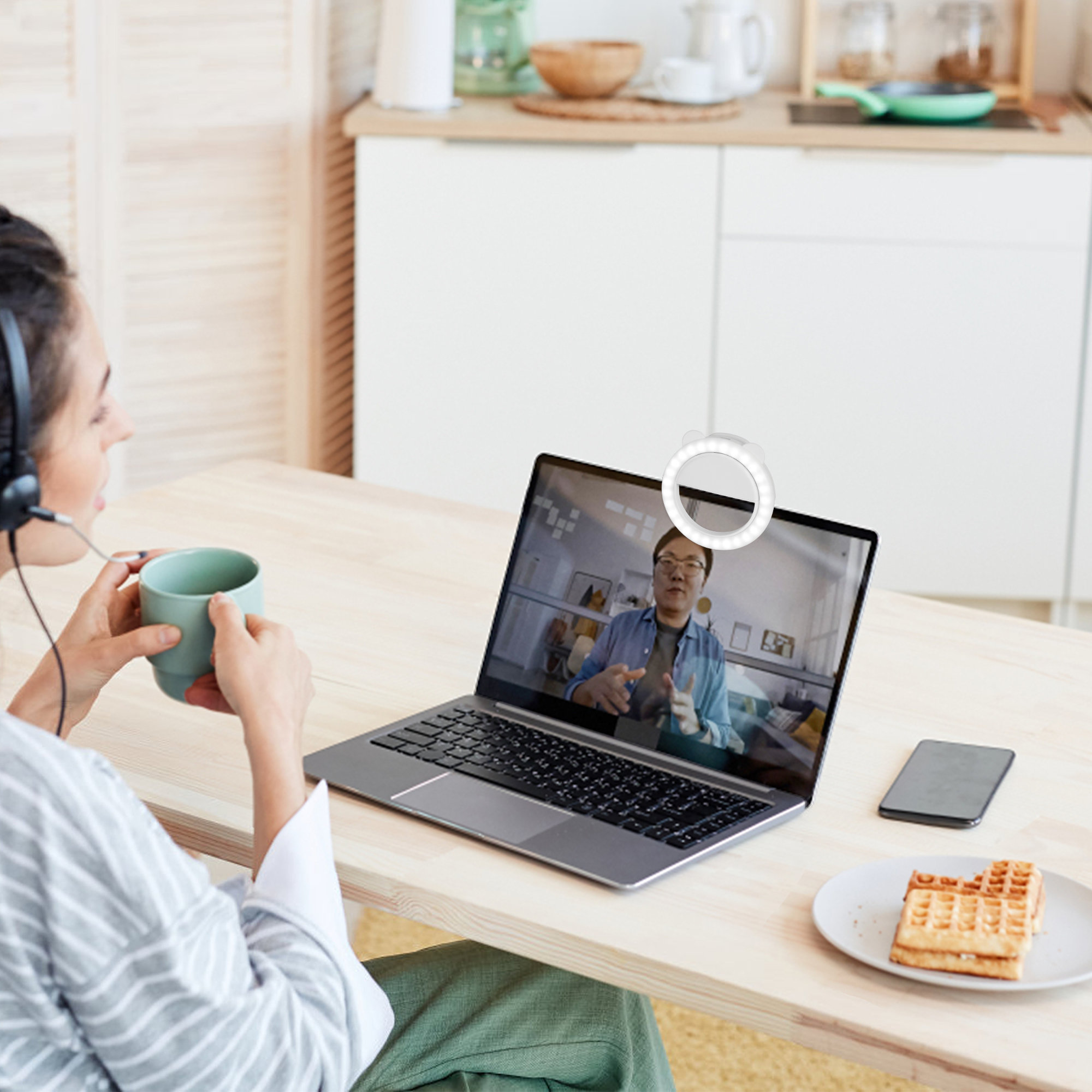 CELLPAK Portable Selfie LED Light Ring Fill Camera Flash Mobile Phone ...