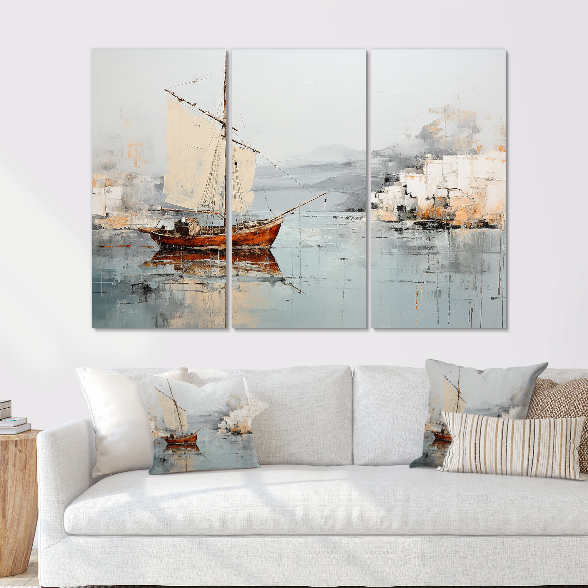Design Art Minimalism Coastal Port Perception III - Port Landscape ...