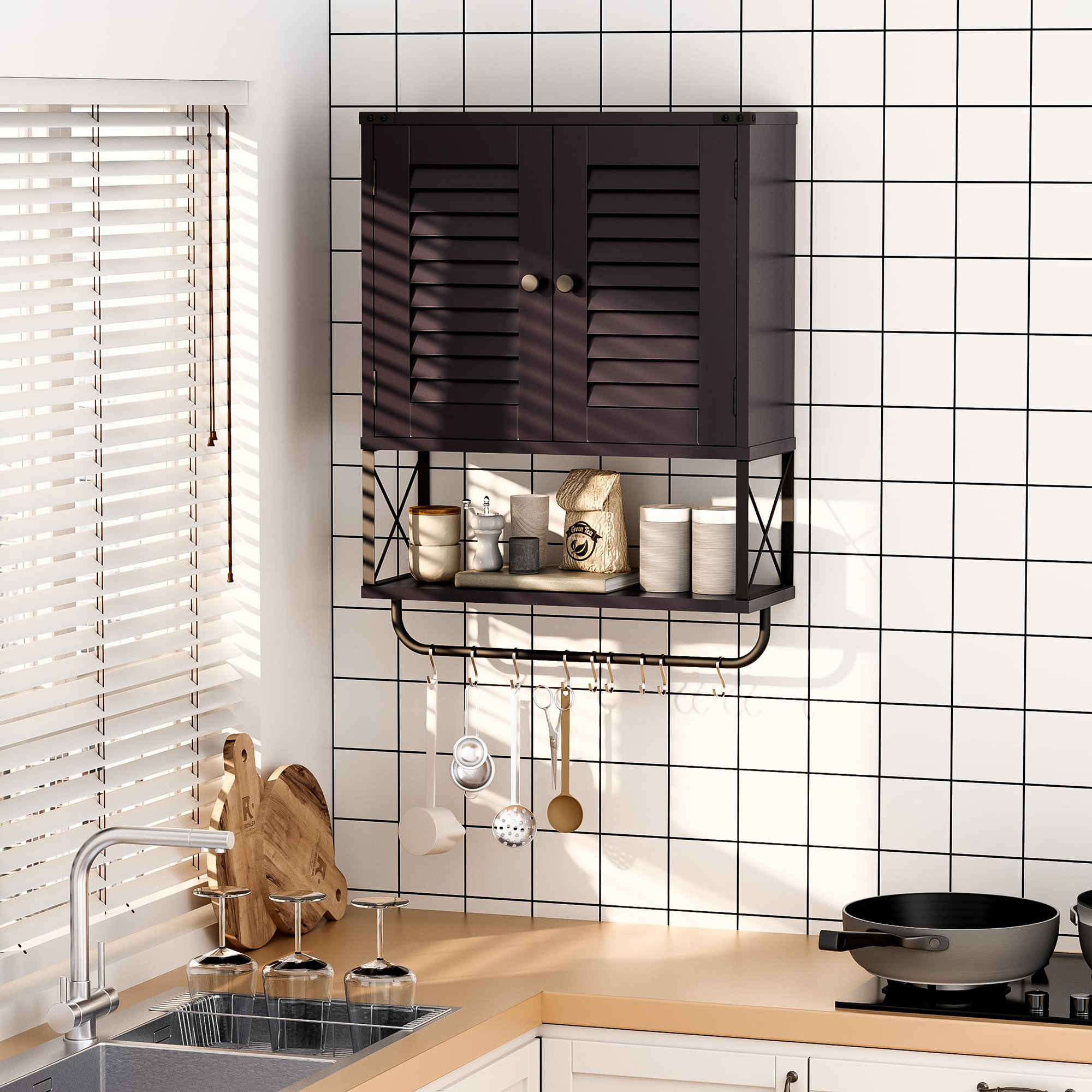 Gracie Oaks Gillianne Wall Bathroom Cabinet | Wayfair