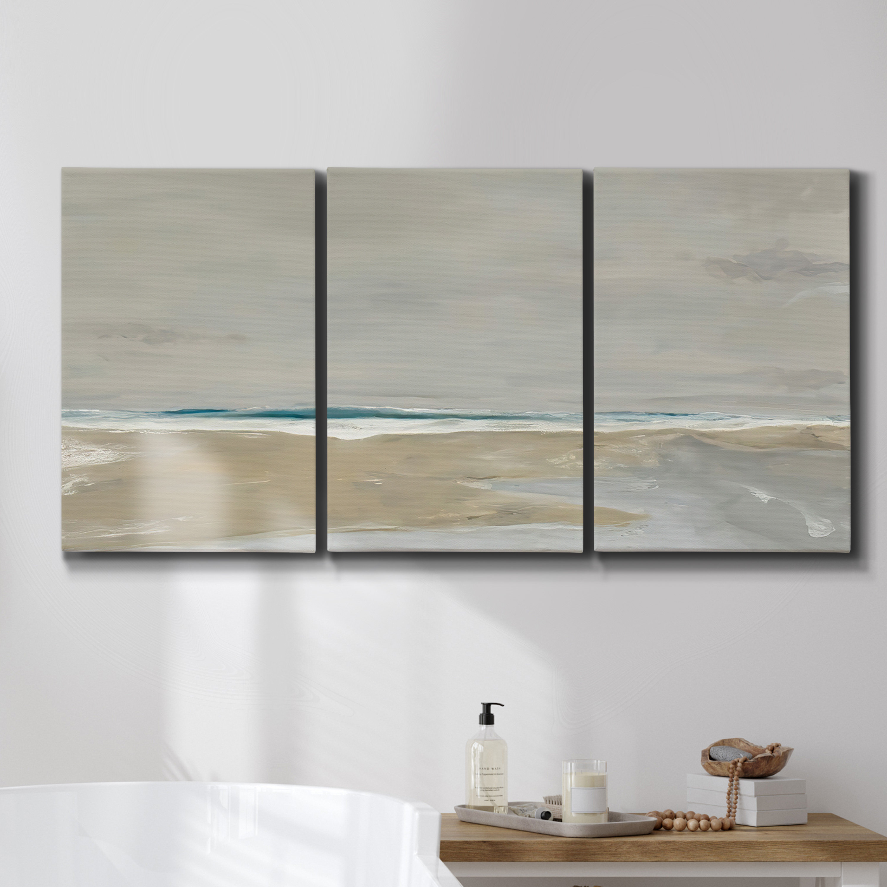 Wexford Home Flow Of Love In Ocean I On Canvas 3 Pieces Print | Wayfair