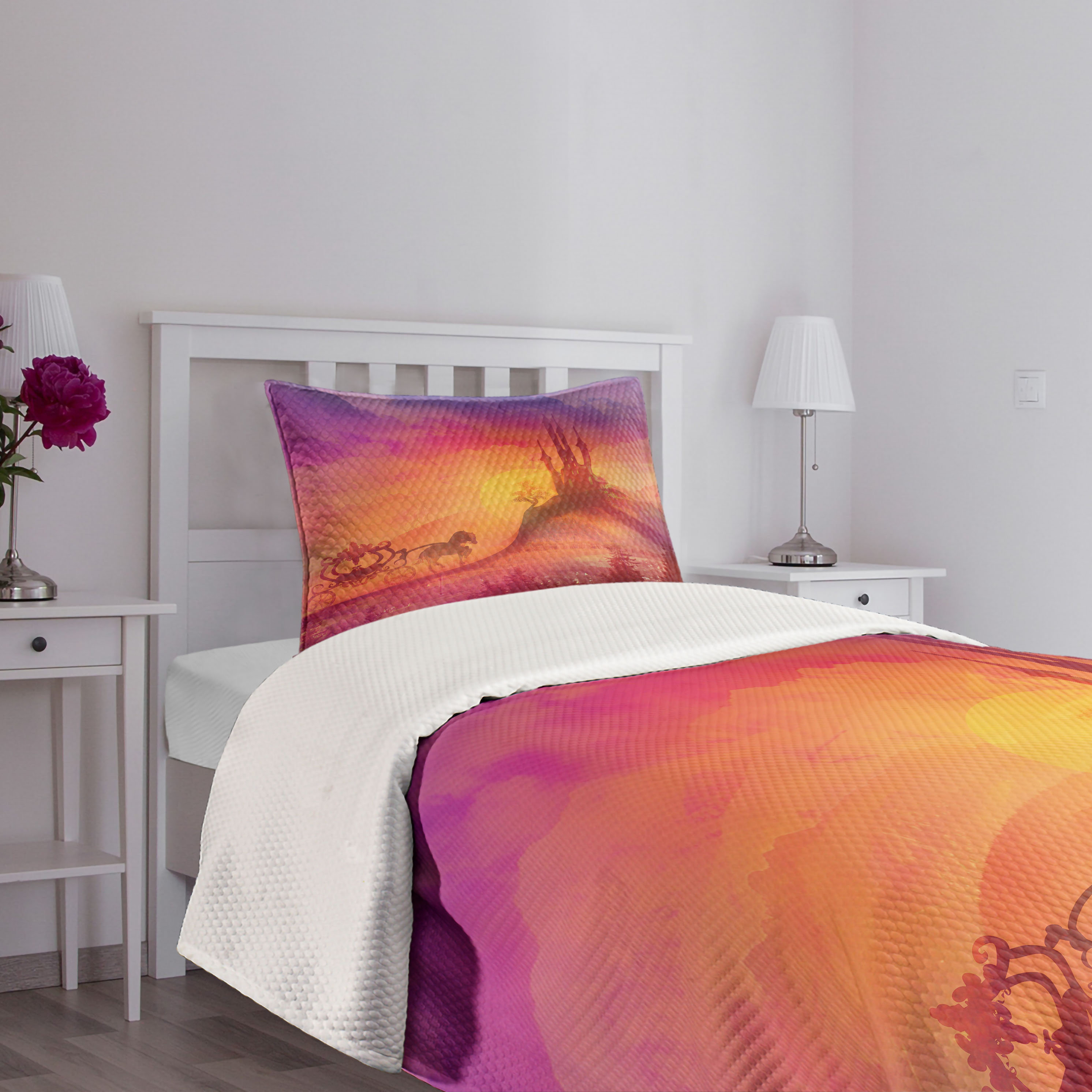 Ambesonne Gothic Bedspread Medieval Castle | Wayfair