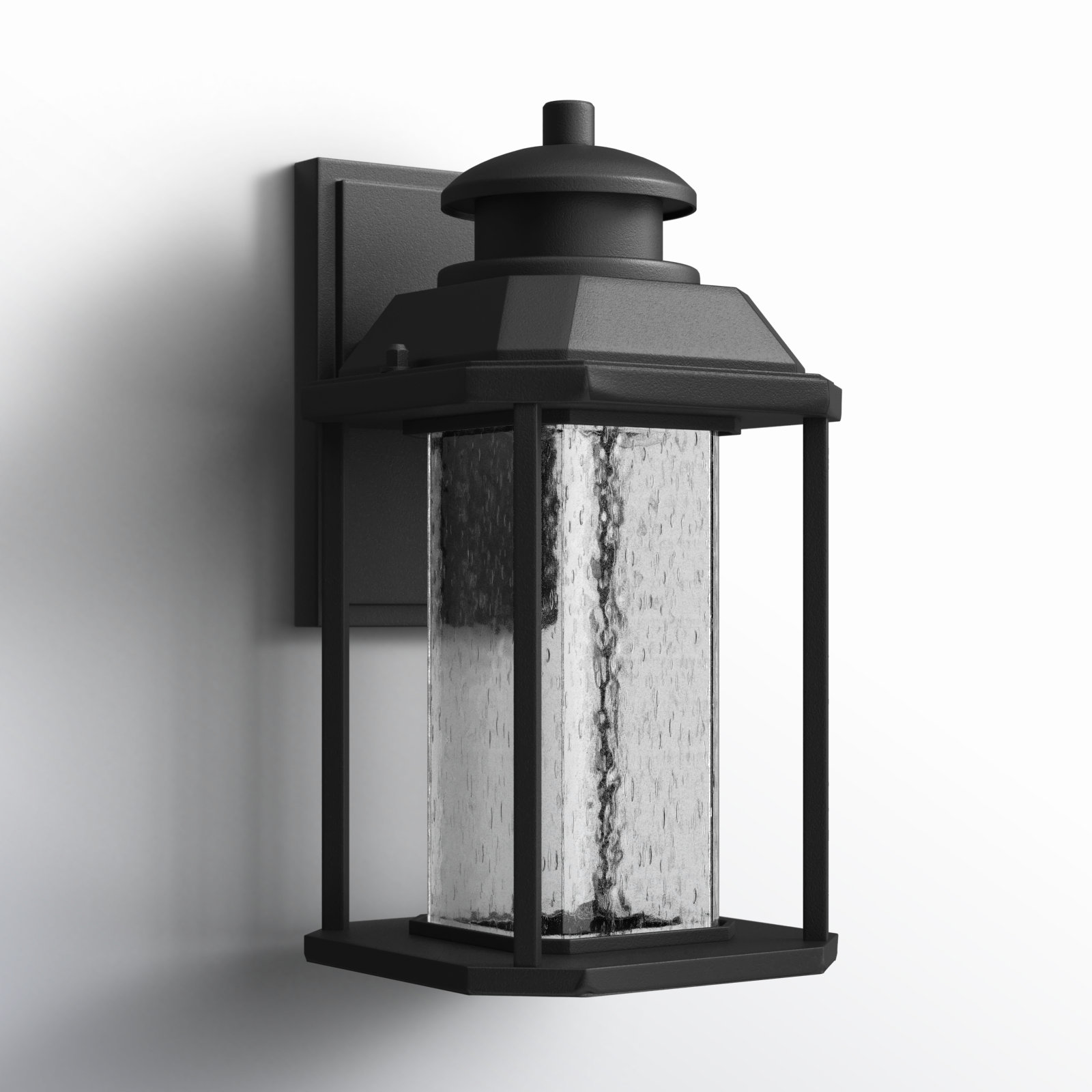 Birch Lane™ Alexa Matte Black 1" H LED Outdoor Wall Lantern | Birch Lane