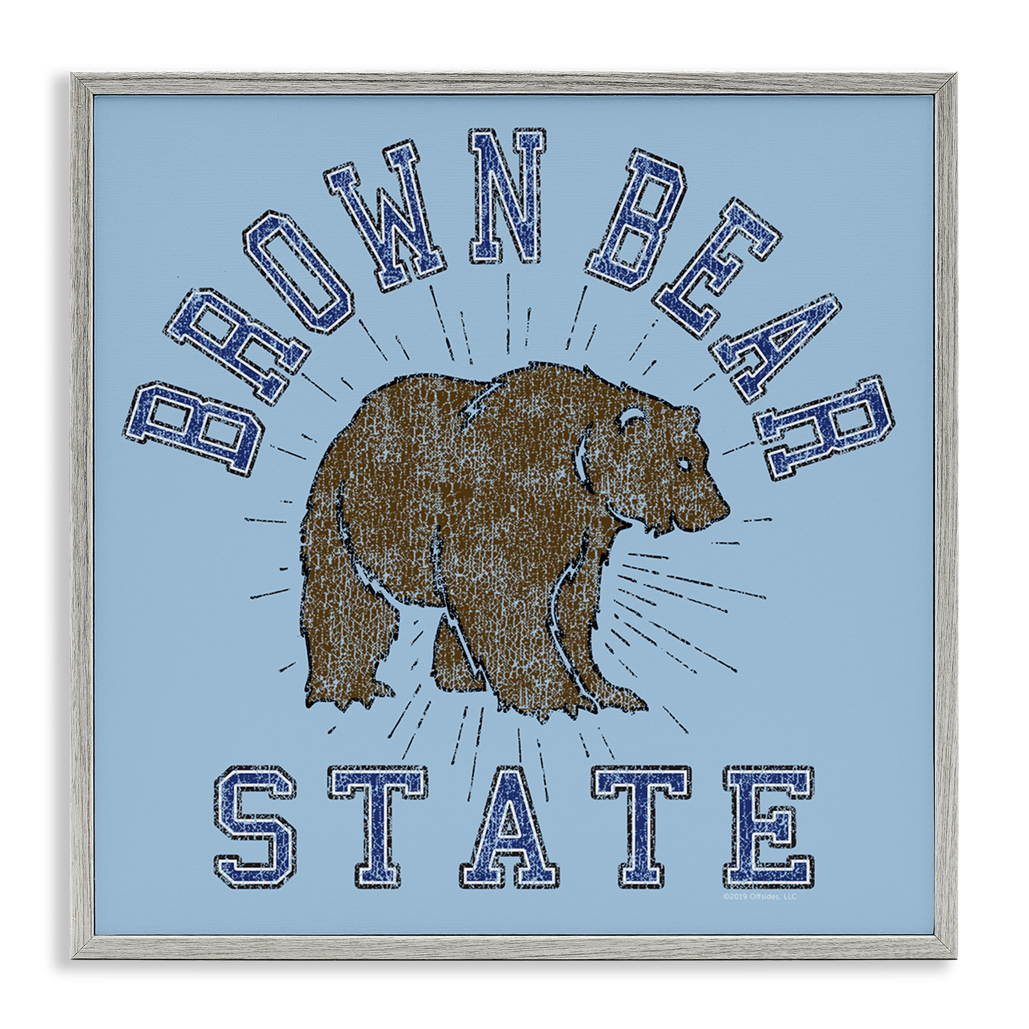 Union Rustic Brown Bear Varsity State Giclee Art by Spirit Animals/Life ...