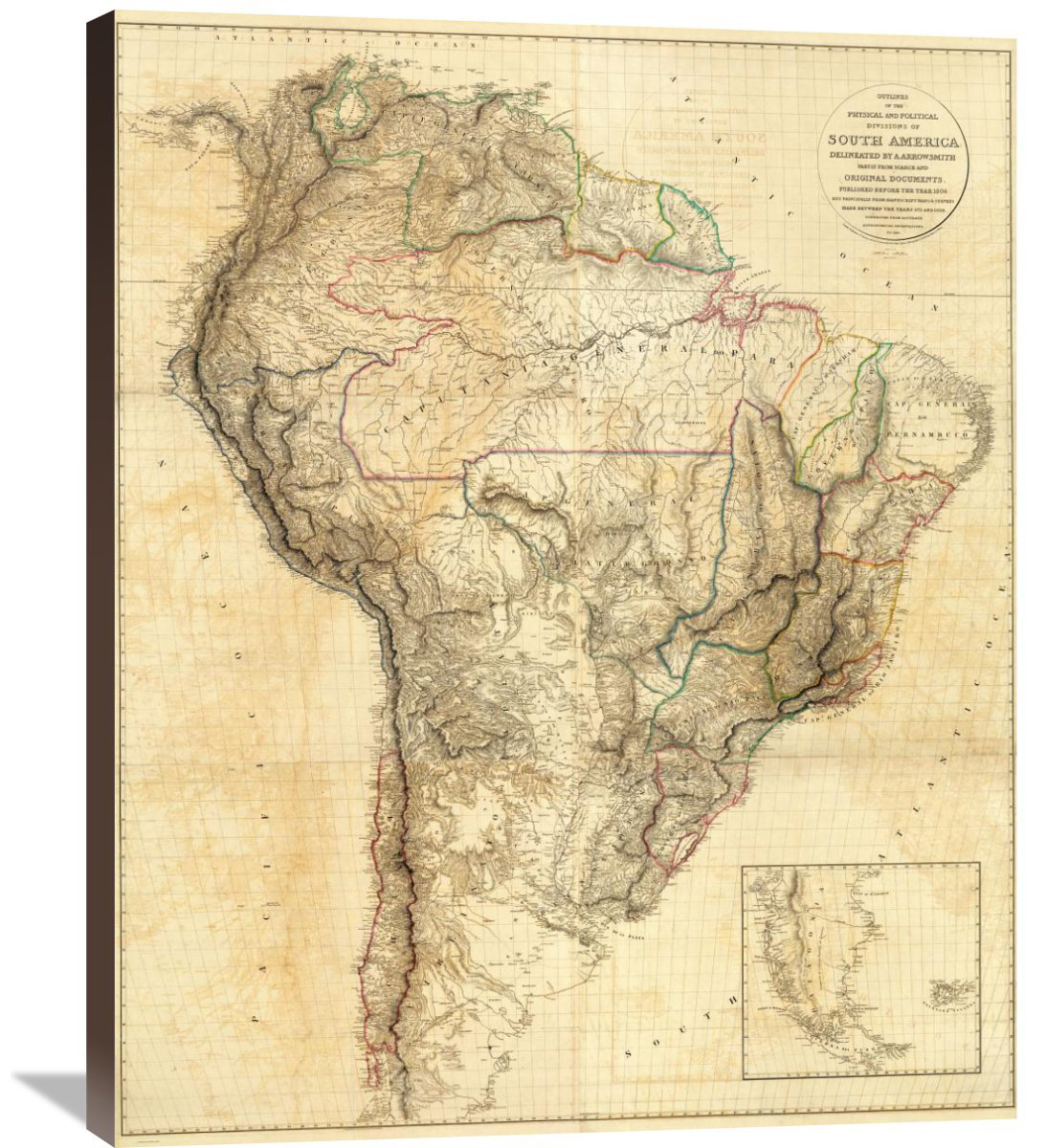 Global Gallery 'South America, 1814' by Aaron Arrowsmith Graphic Art on ...