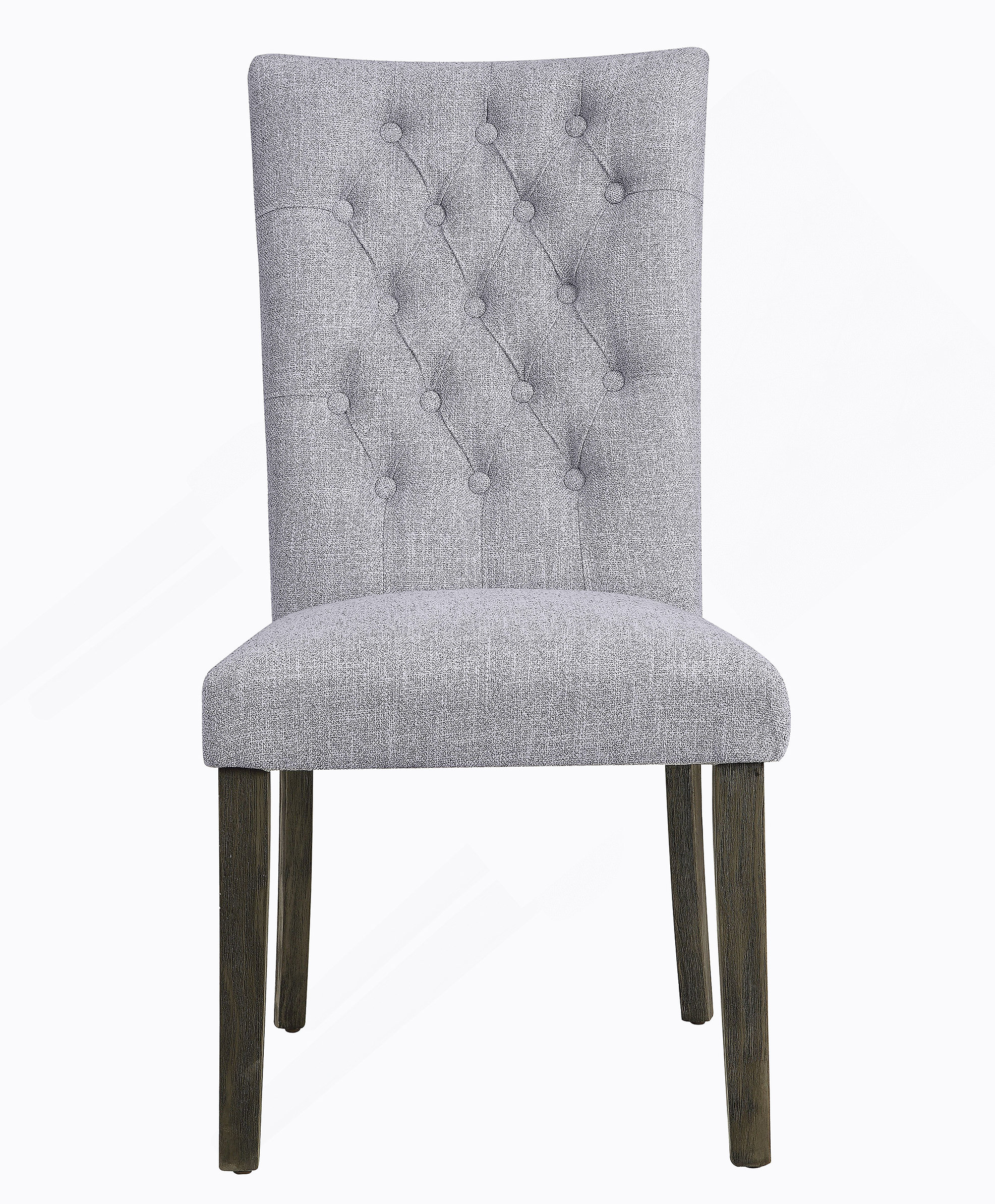 Red Barrel Studio® Gray Linen & Gray Oak Finish Side Chair (Set Of 2 ...