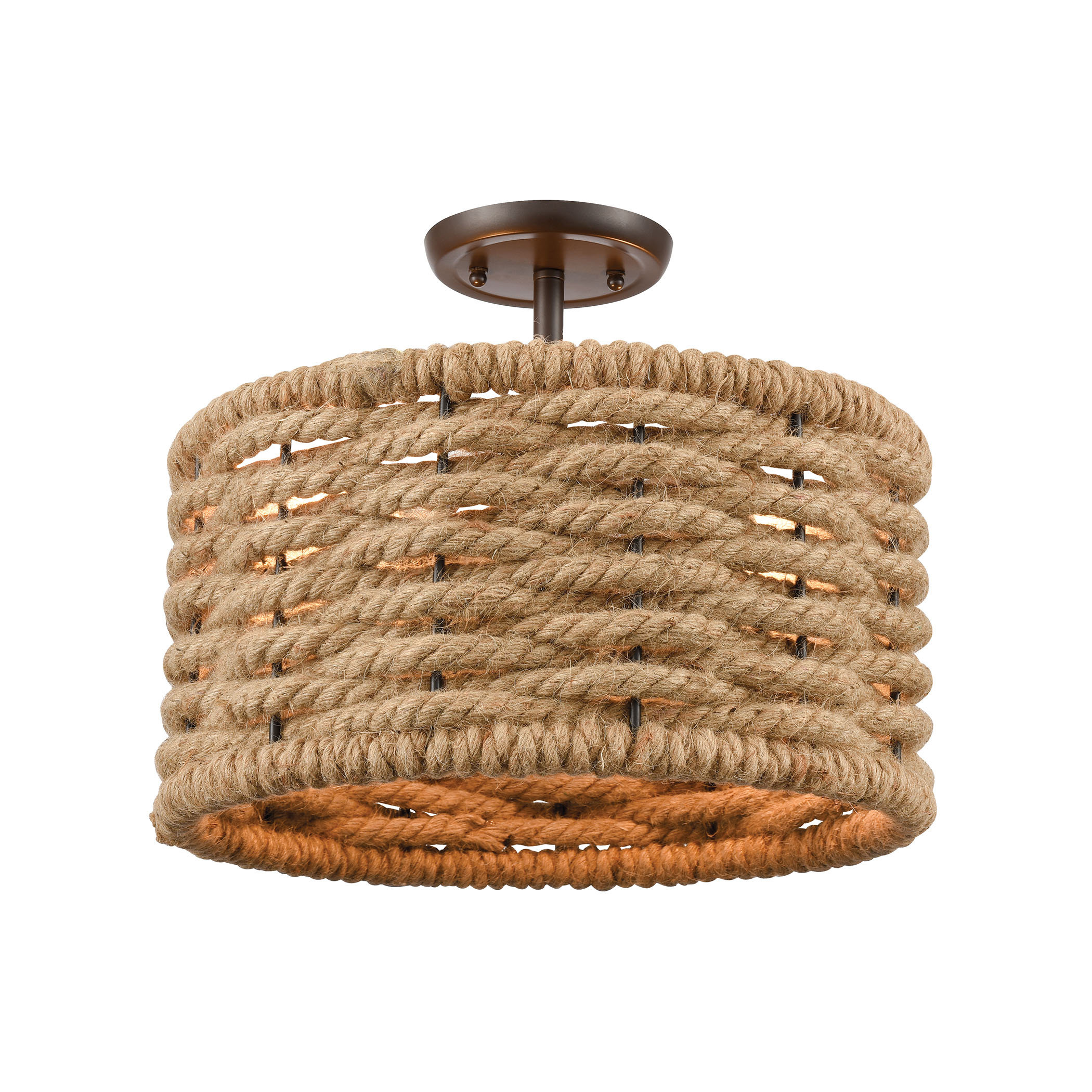 Breakwater Bay Tardiff 2 - Light 15" Statement Drum Semi Flush Mount ...