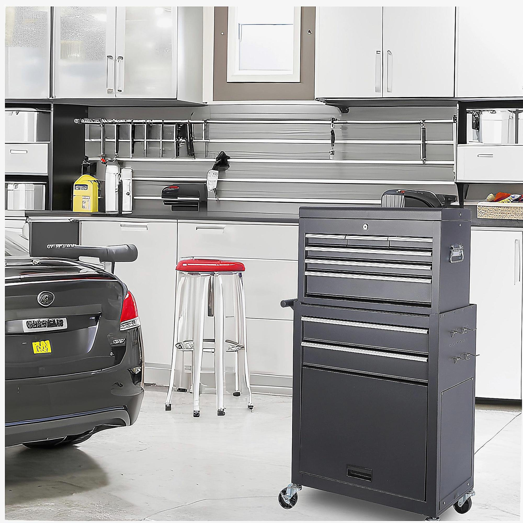 Latitude Run® Toolbox, 8-drawer mobile tool storage cabinet, equipped ...