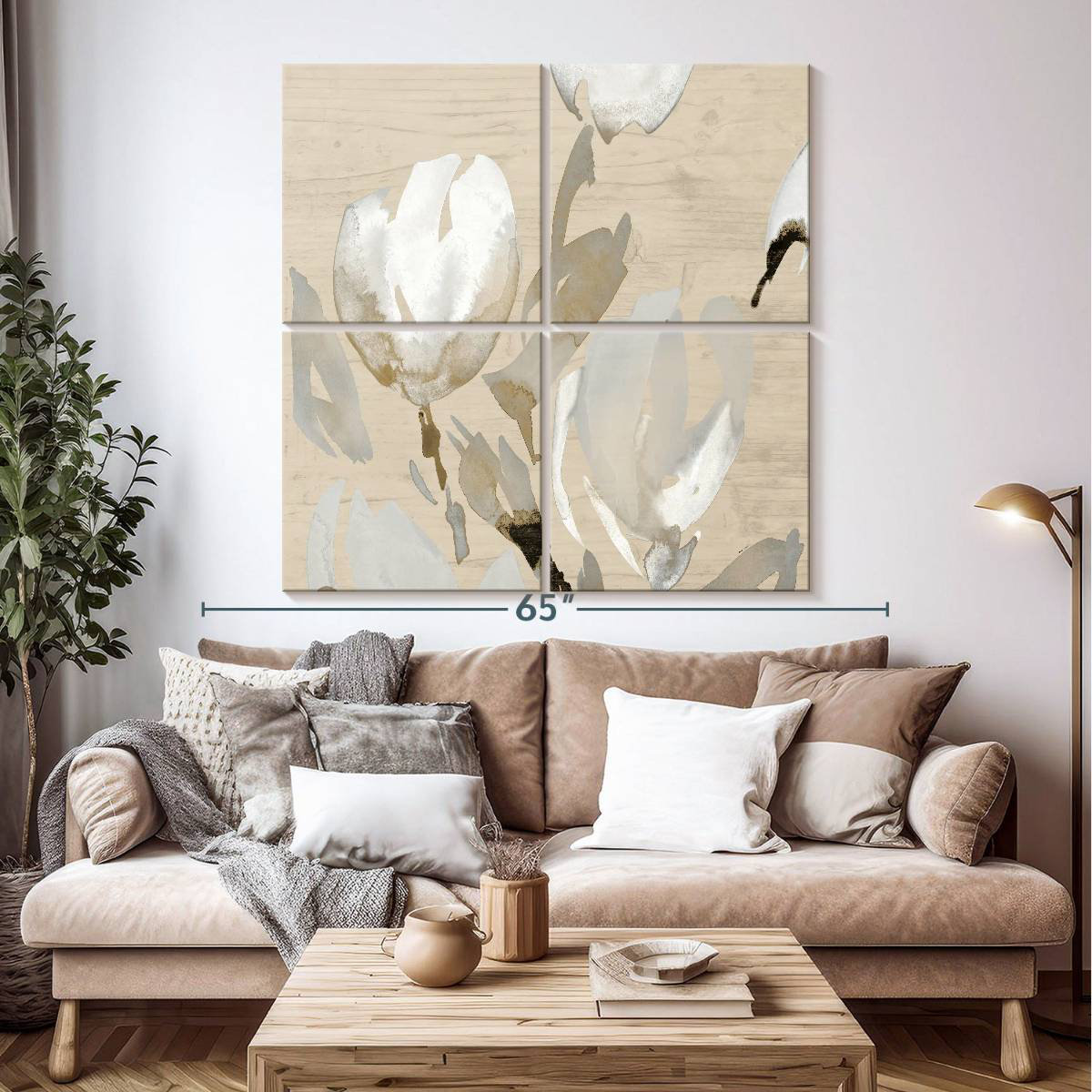 Elephant Stock Neutral Tulips I | Wayfair