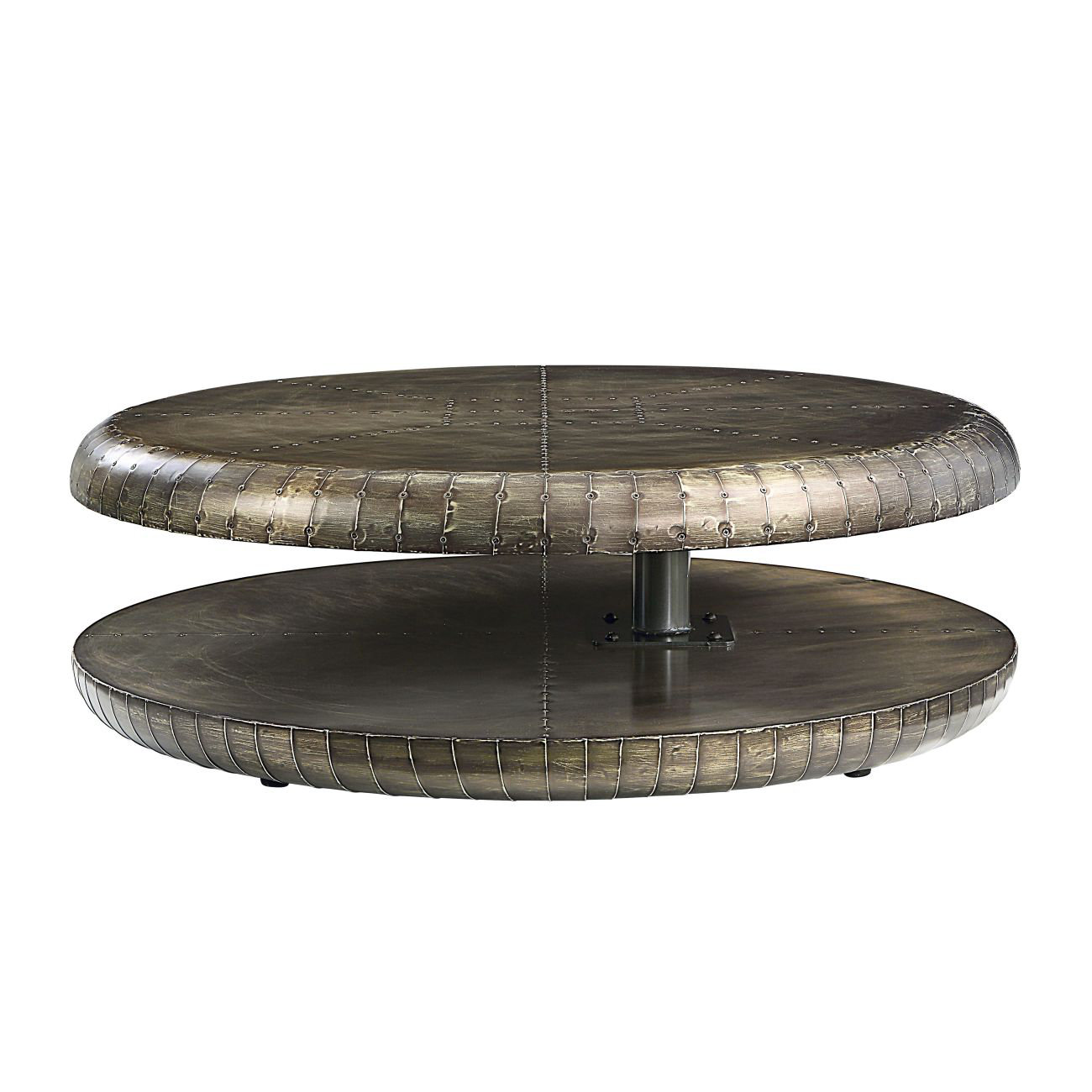 Williston Forge Kajana Swivel Top Coffee Table with Bottom Shelf in ...