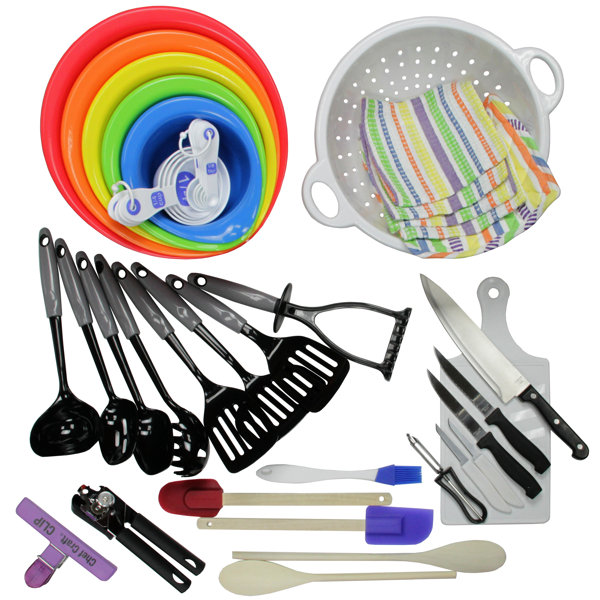Chef Craft 41-Piece My First Kitchen Starter Pack for College Utensil ...