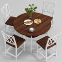 Gracie Oaks 5 Pieces 35.4’’ Transitional Style Round Dining Table Set ...