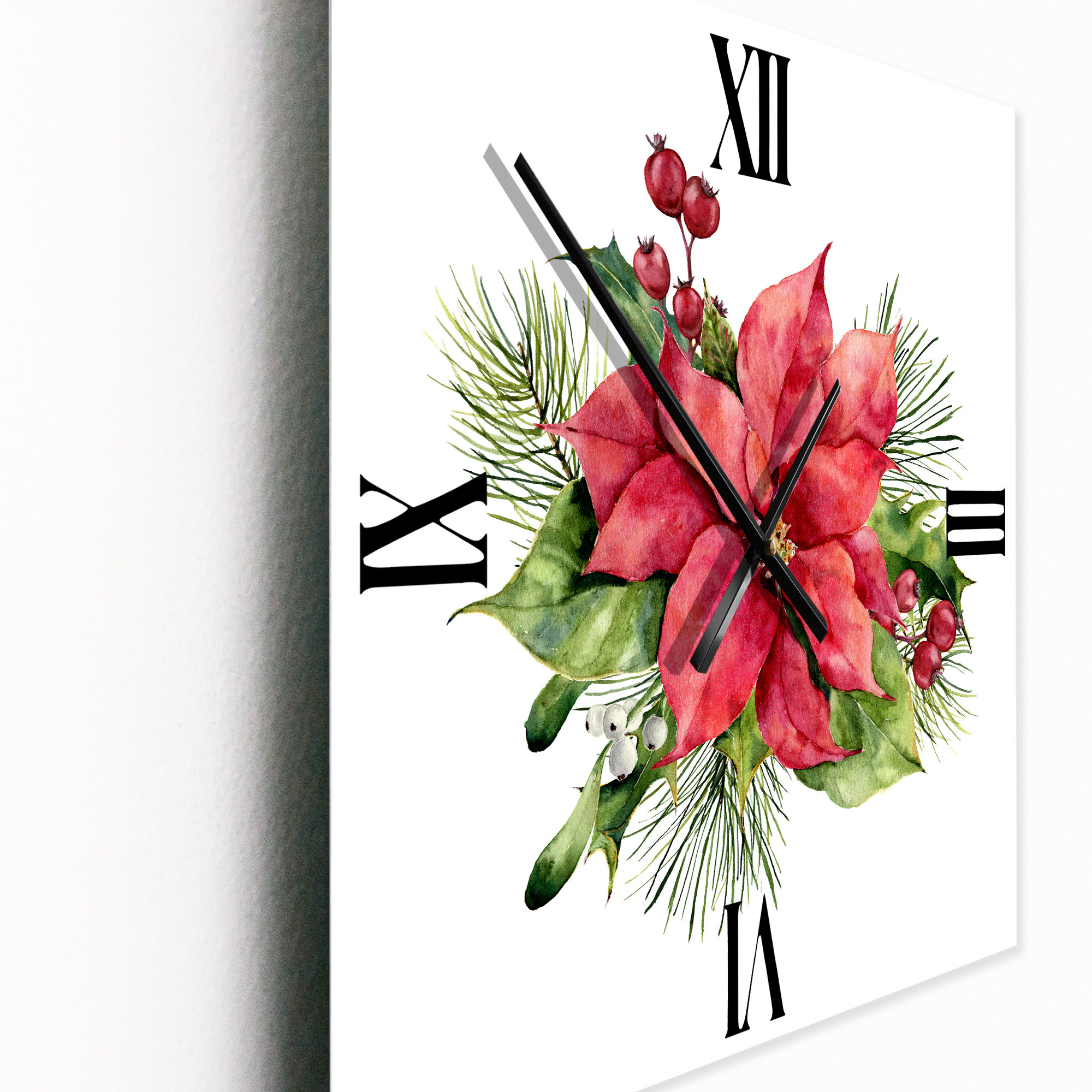 The Holiday Aisle® Elbertina Holly Mistletoe Berries and Christmas Fir ...