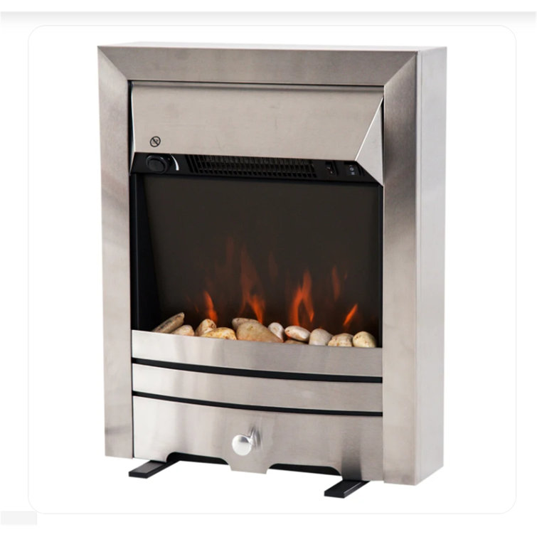 Symple Stuff 2000W Electric Fireplace Pebble Burning Effect Heater Fire ...