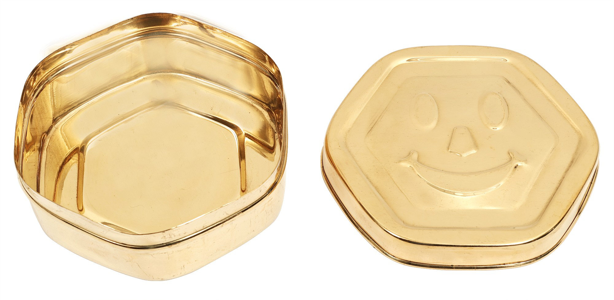 Everly Quinn 4" Smiley Face Box In Brass | Handmade | Made In India ...