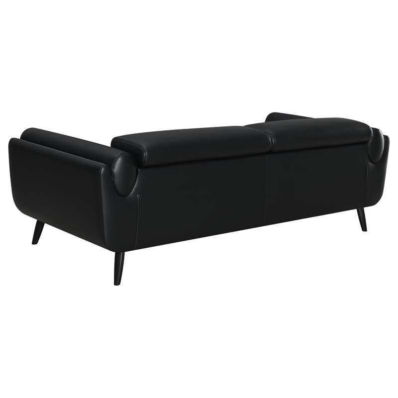 Alma Shania 3-Piece Upholstered Low Back Sofa Set Black | Wayfair