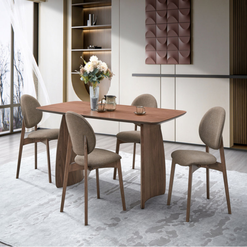 George Oliver Walnut Finish Dining Table | Wayfair