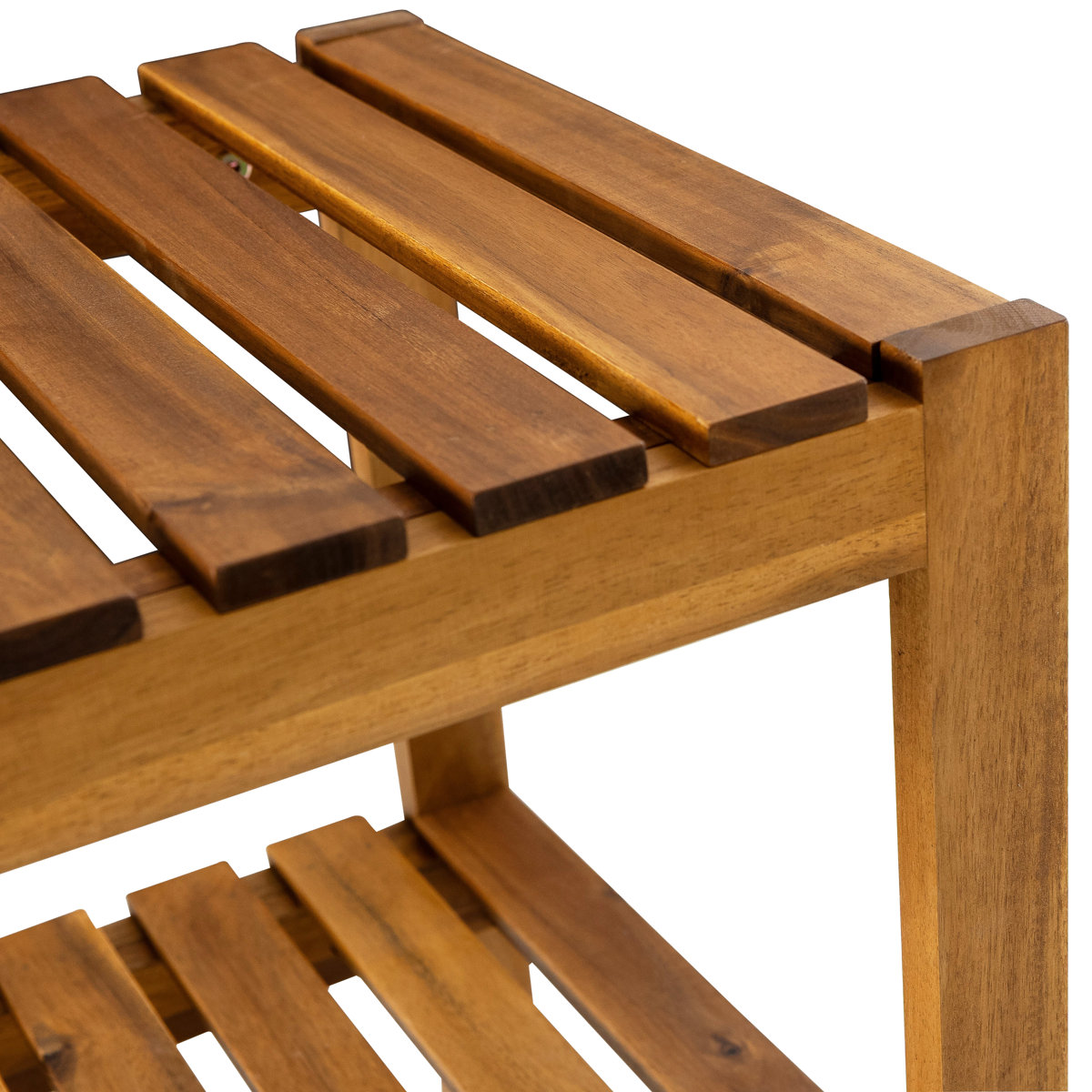 Winston Porter 4-tier Acacia Wood Conner Rack & Reviews | Wayfair