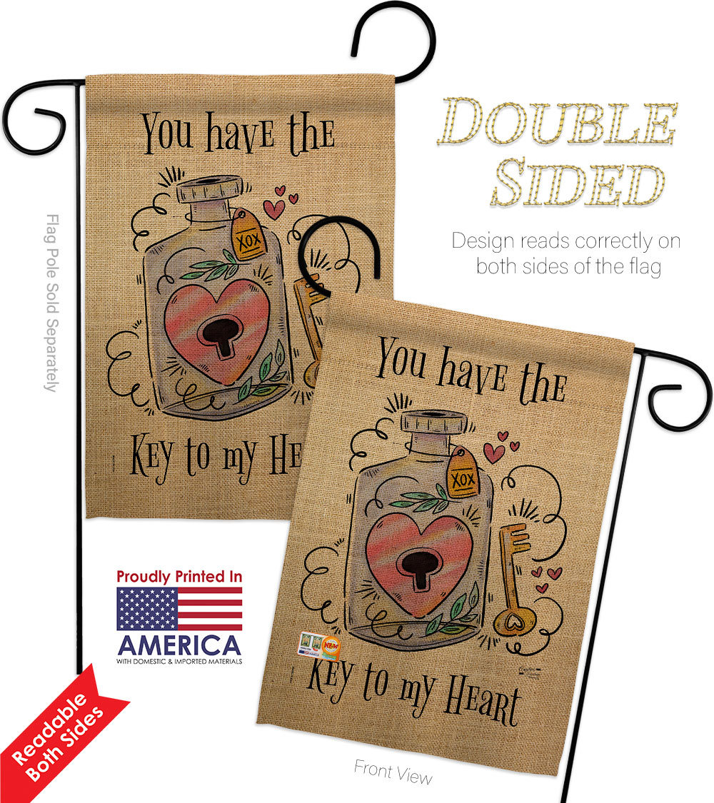 Angeleno Heritage Key Of My Heart 2-Sided Polyester 18 x 13 in. Flag ...