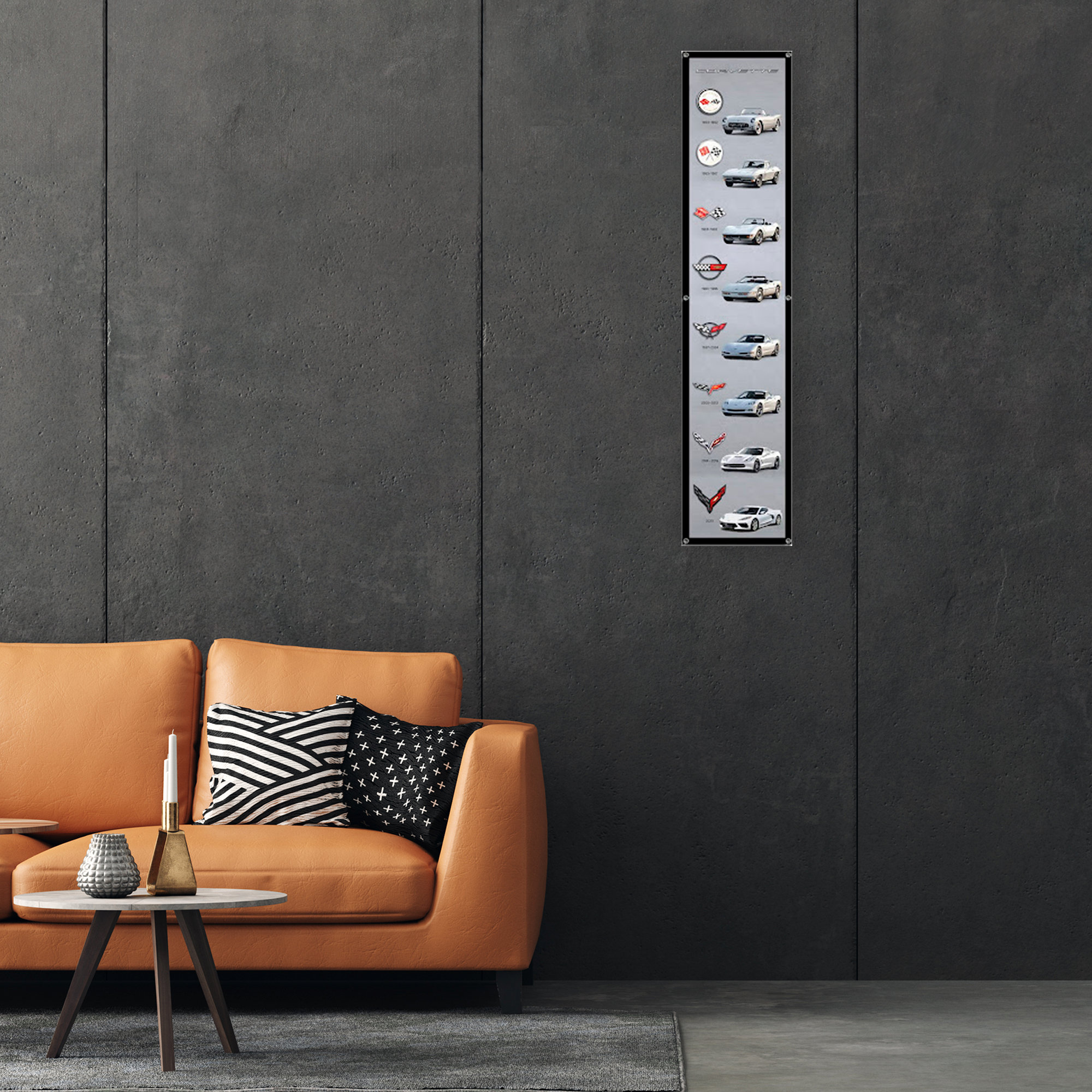 Second Story Collection Corvette Generations Silver Art Banner Print ...