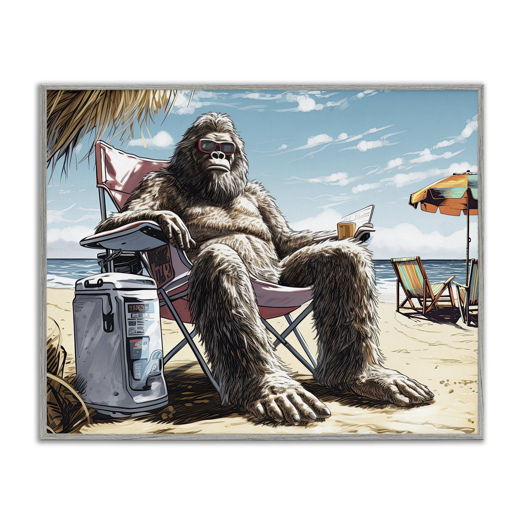 Stupell Industries Big Monster on Beach Giclee Art by Jim Baldwin | Wayfair