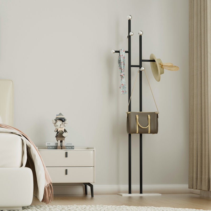 Latitude Run® Beladora Steel Freestanding 8 - Hook Coat Rack with ...