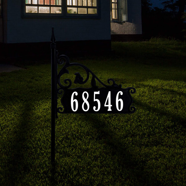 Address America Boardwalk Double Sided Reflective Lawn Address Sign on ...