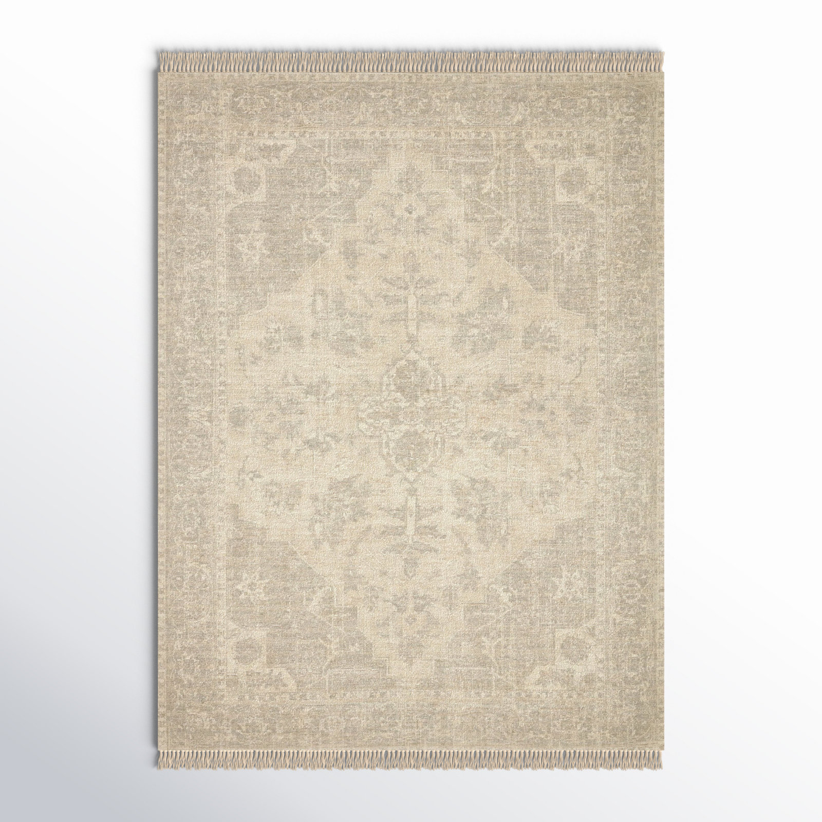 Joss & Main Amanda Oriental Handmade Flatweave Ivory/Gray Area Rug ...