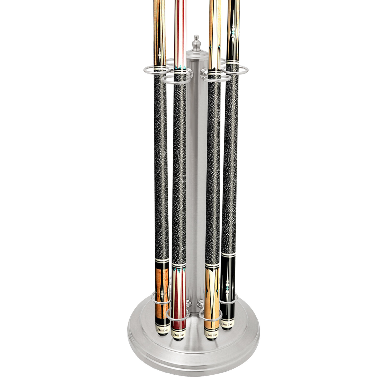 OUKANING 6-Hole Freestanding Steel Pool Cue Rack | Wayfair