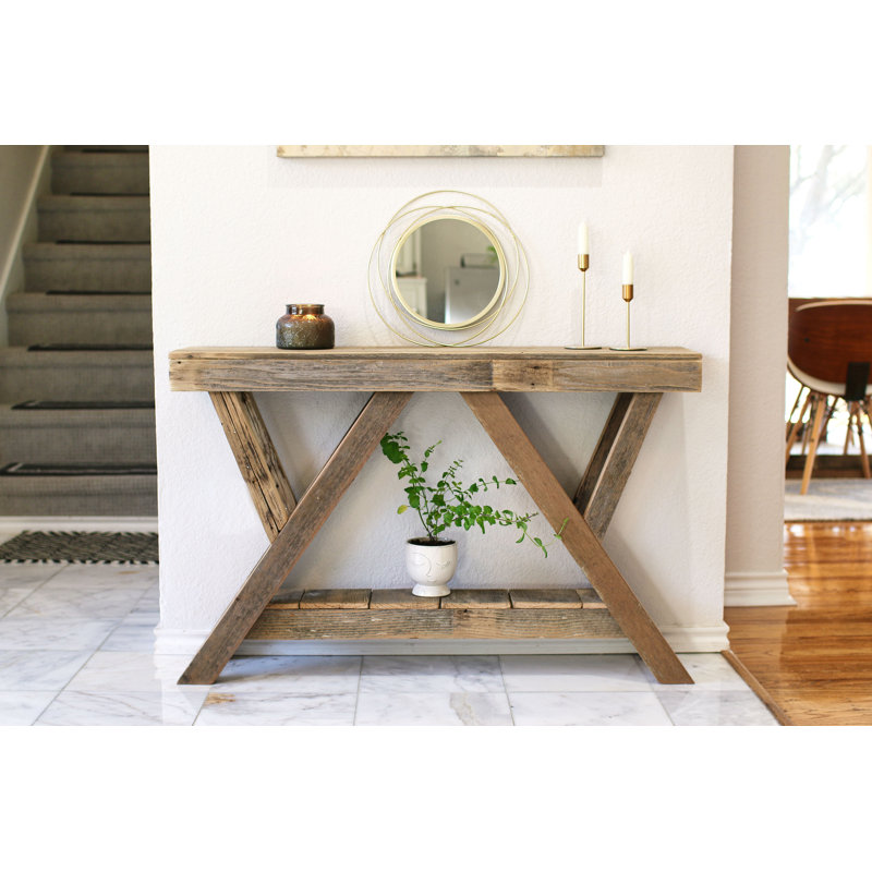 Millwood Pines Chislett Solid Wood Console Table | Wayfair