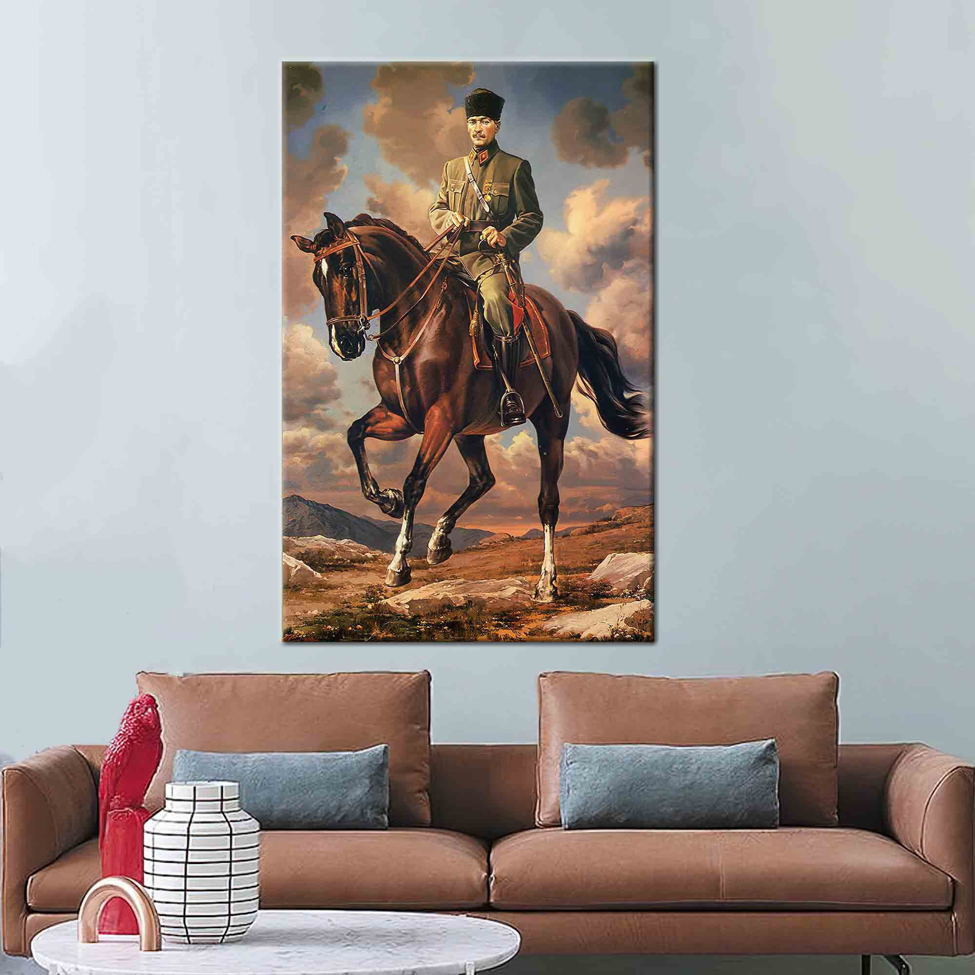 Foundry Select Large Wall Art Featuring Mustafa Kemal Ataturk Riding a ...