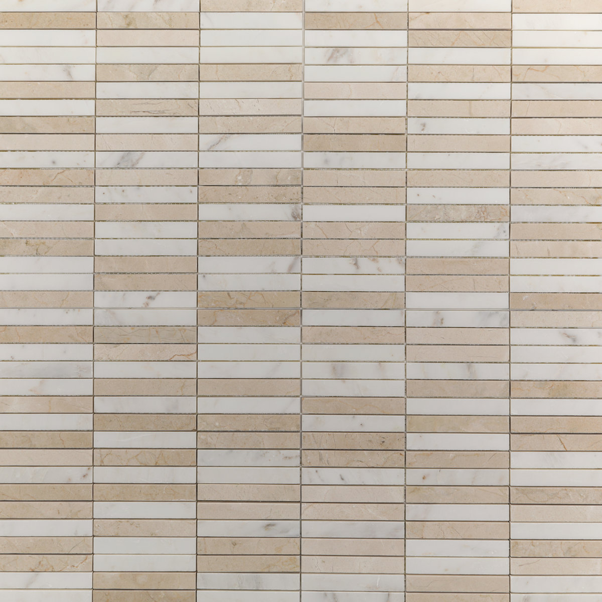 The Tile Square Marble Linear Mosaic Wall & Floor Tile | Perigold