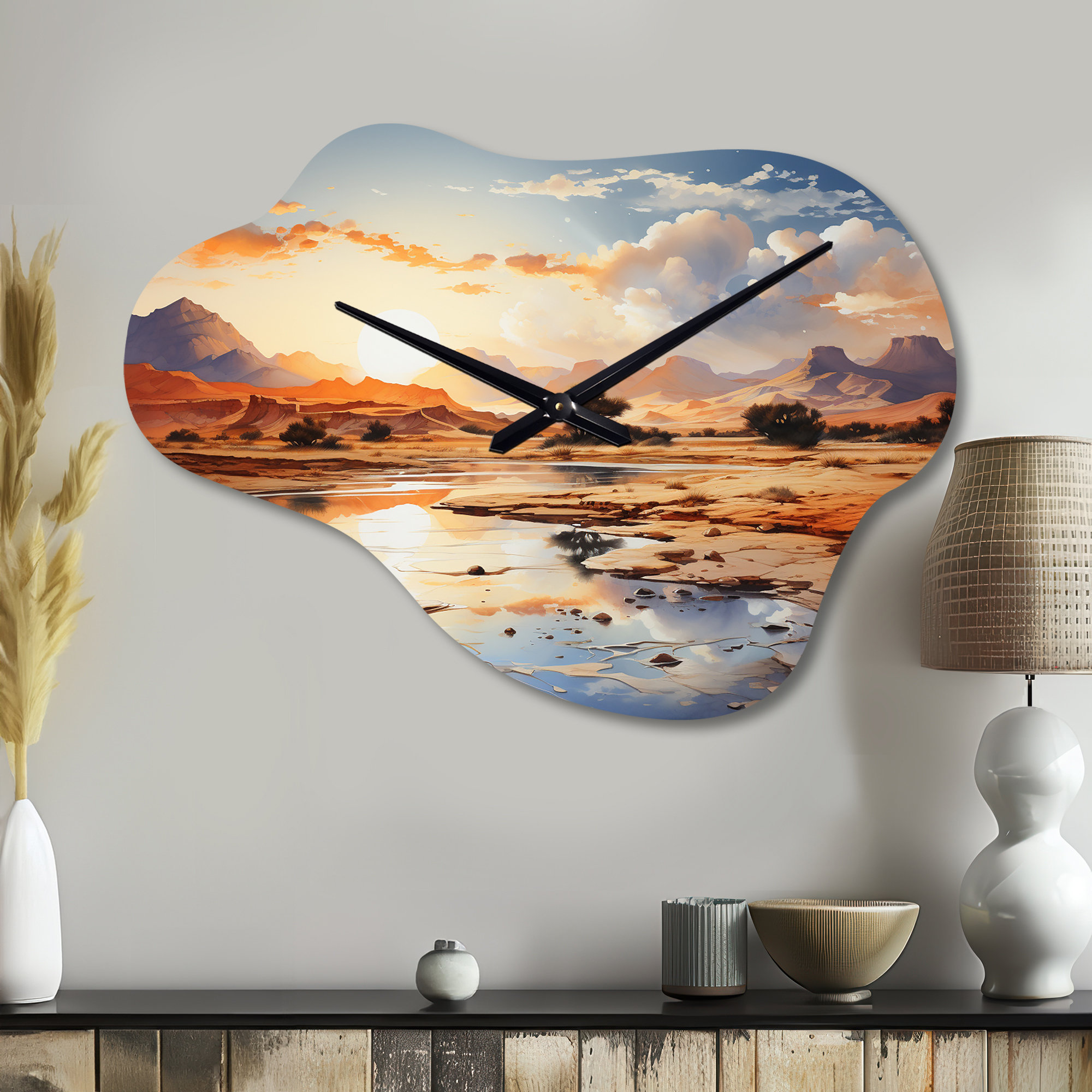 Design Art African Sahara Dreams II - African Art Asymmetrical Metal ...