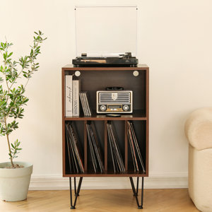 George Oliver Audio Rack with LED Lights & Reviews | Wayfair