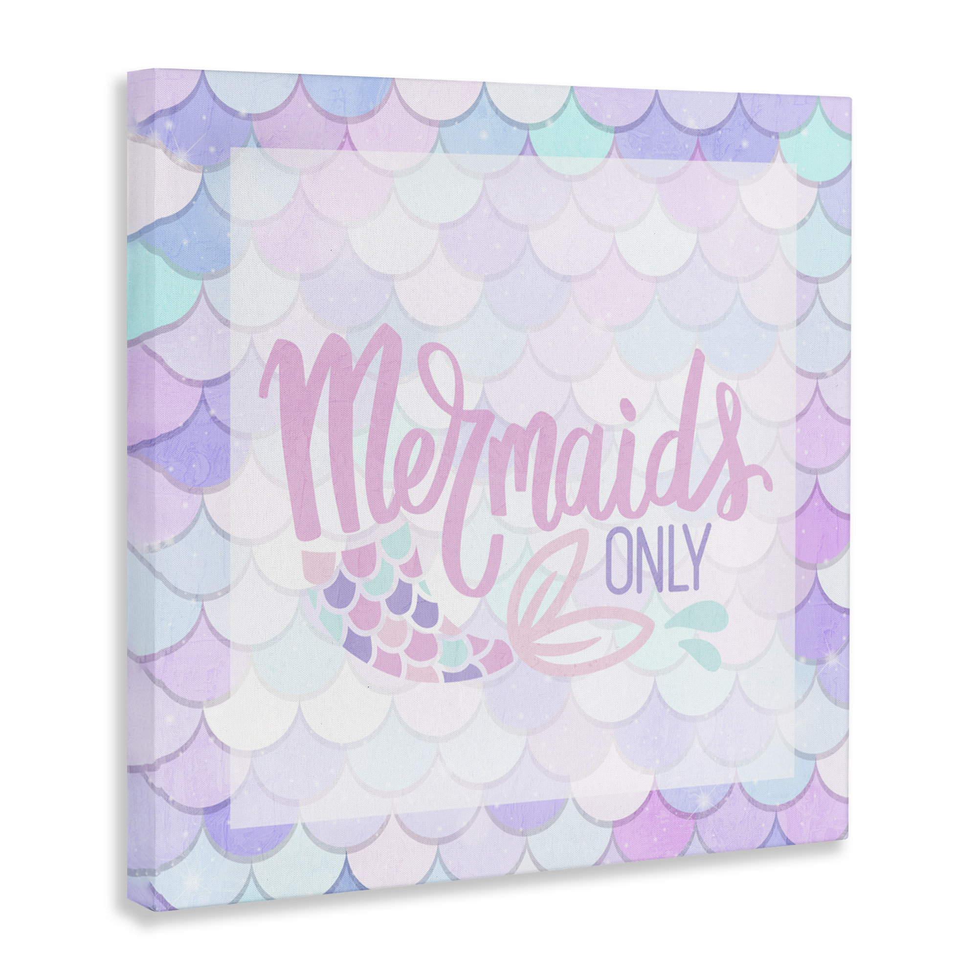 Ebern Designs Pastel Mermaids Only Canvas, design by Kim Allen ...