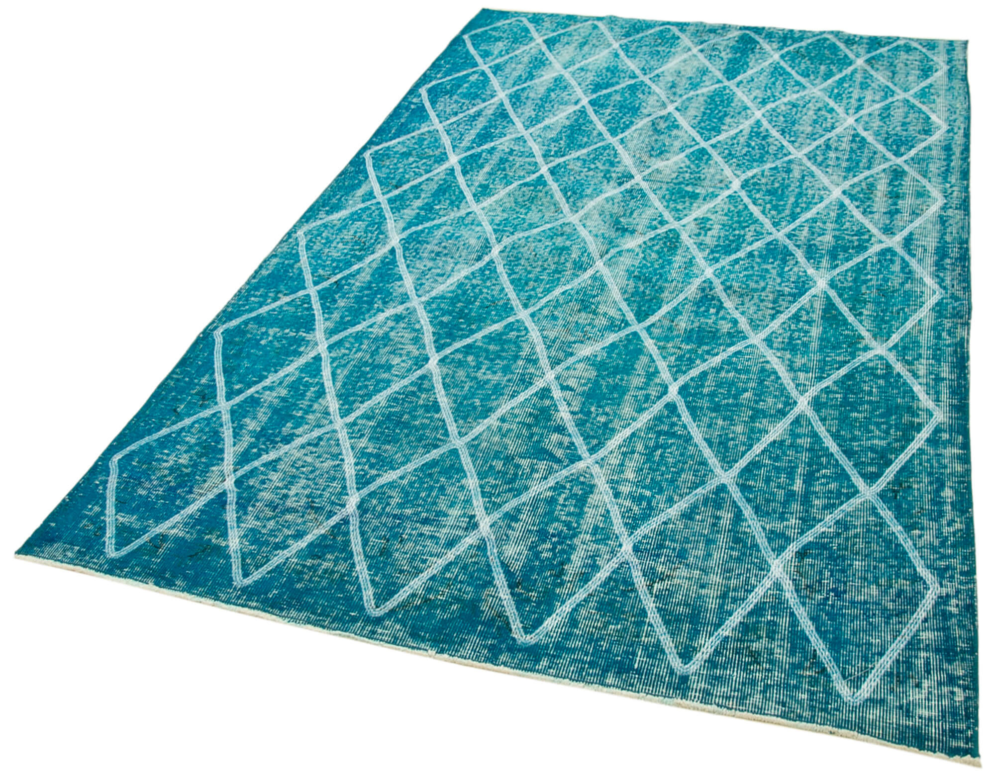 Lofy Geometric Carpet Turquoise Geometric Cotton Handmade Area Rug ...