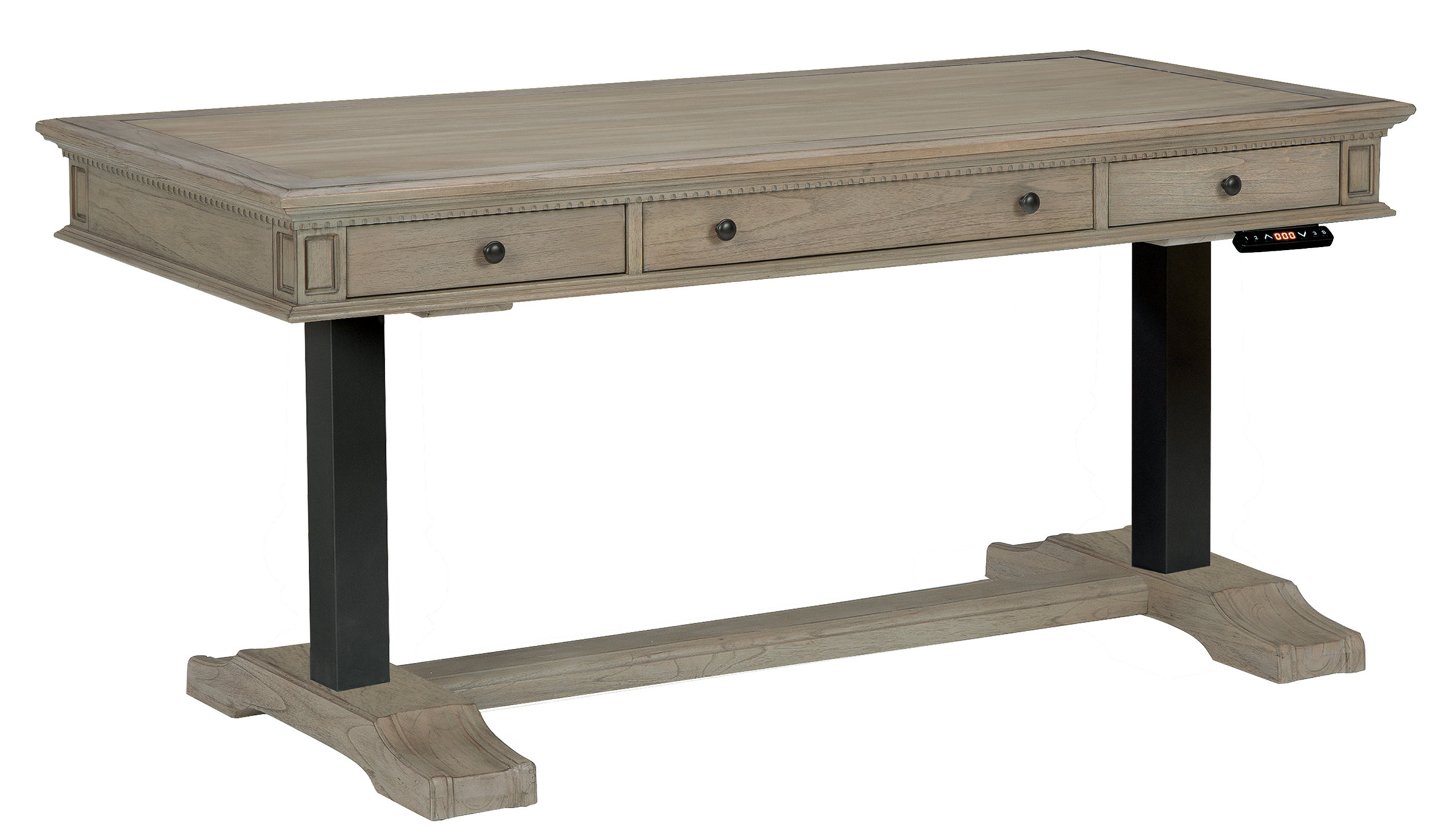 Darby Home Co Metro 60" Wide Wellington Estates Lift Desk, Driftwood ...