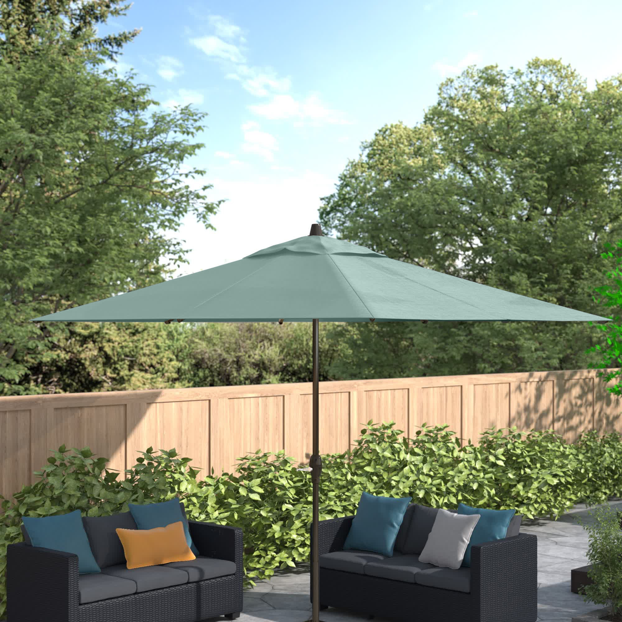 Zipcode Design™ Priscila 10' x 8' Rectangular Market Sunbrella Umbrella ...