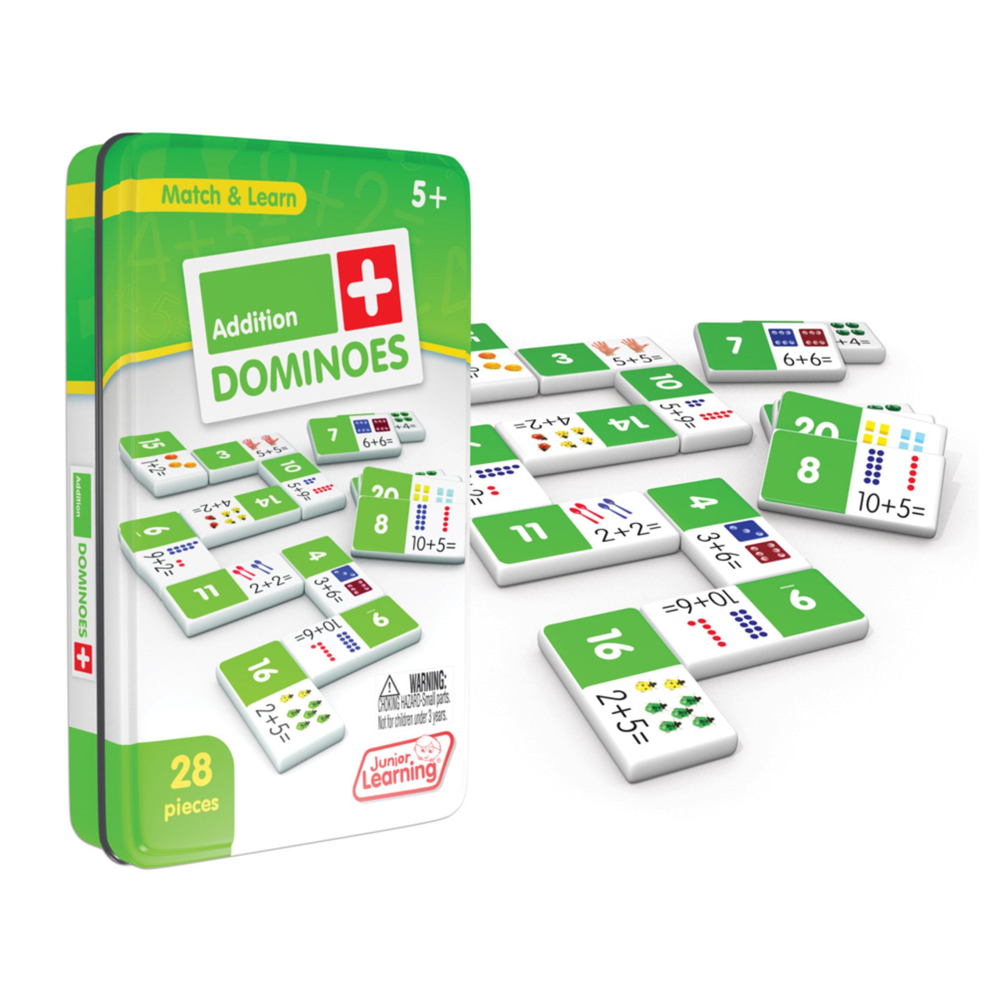 Junior Learning Addition Dominoes Match and Learn Educational Learning ...