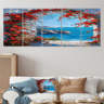 Design Art Arch Of Red Roses Portal View On Azure Blue Ocean - Beach ...