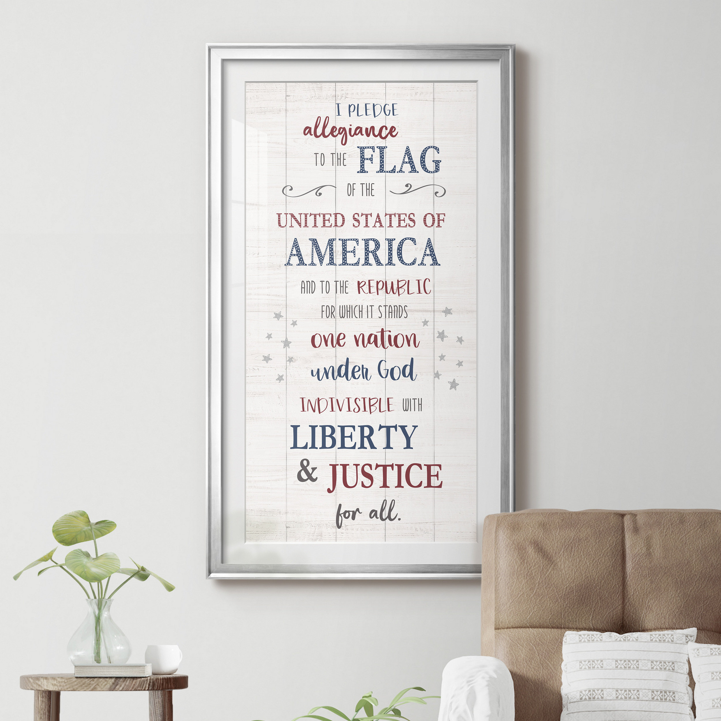 Trinx Pledge of Allegiance - Picture Frame Textual Art Print | Wayfair