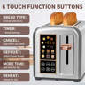seedeem Toaster 2 Slice, Stainless Toaster LCD Display&Touch Button, 50 ...